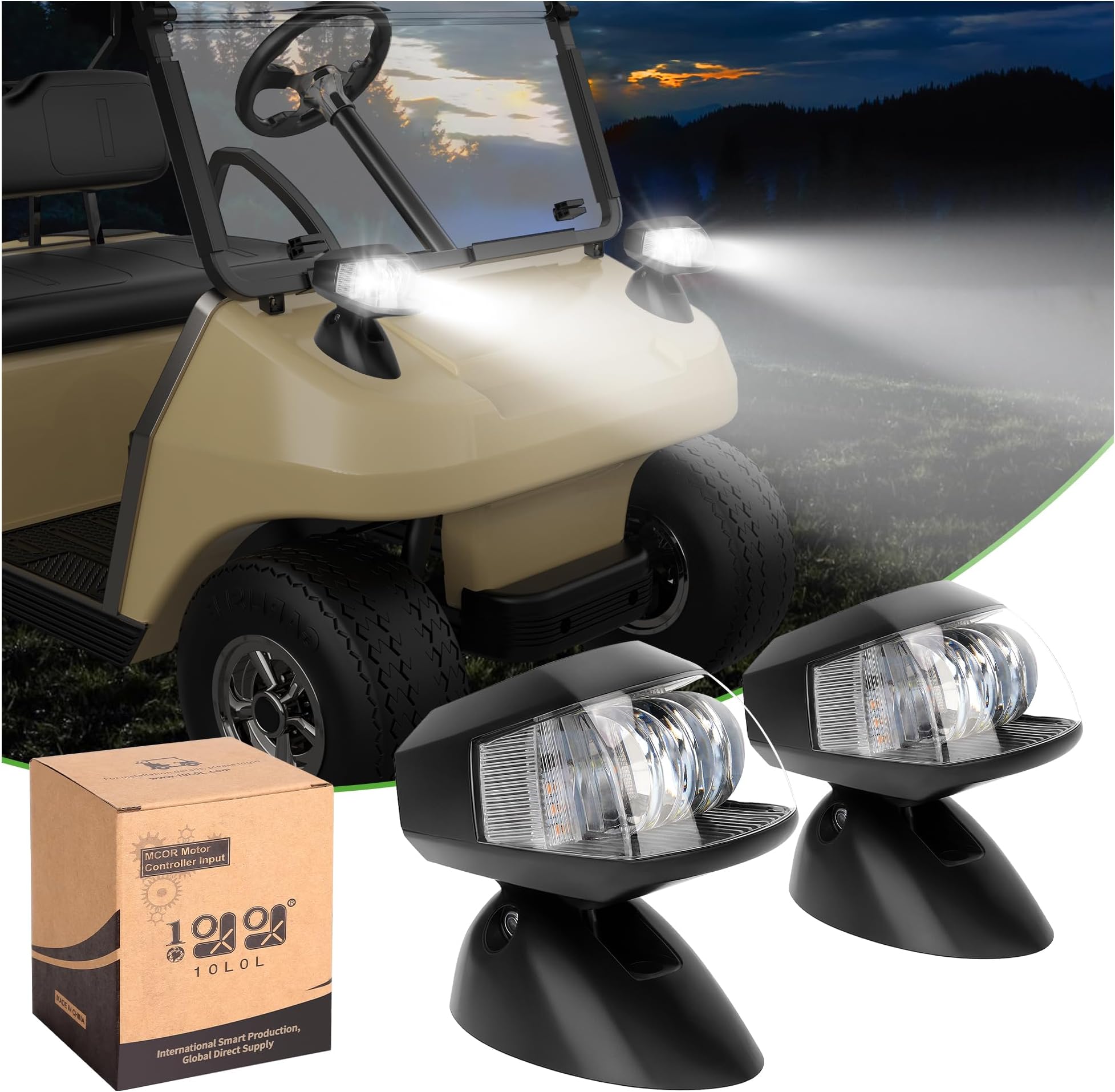 Amazon.com: 10L0L Golf Cart Light Deluxe Headlight Universal for Yamaha ...