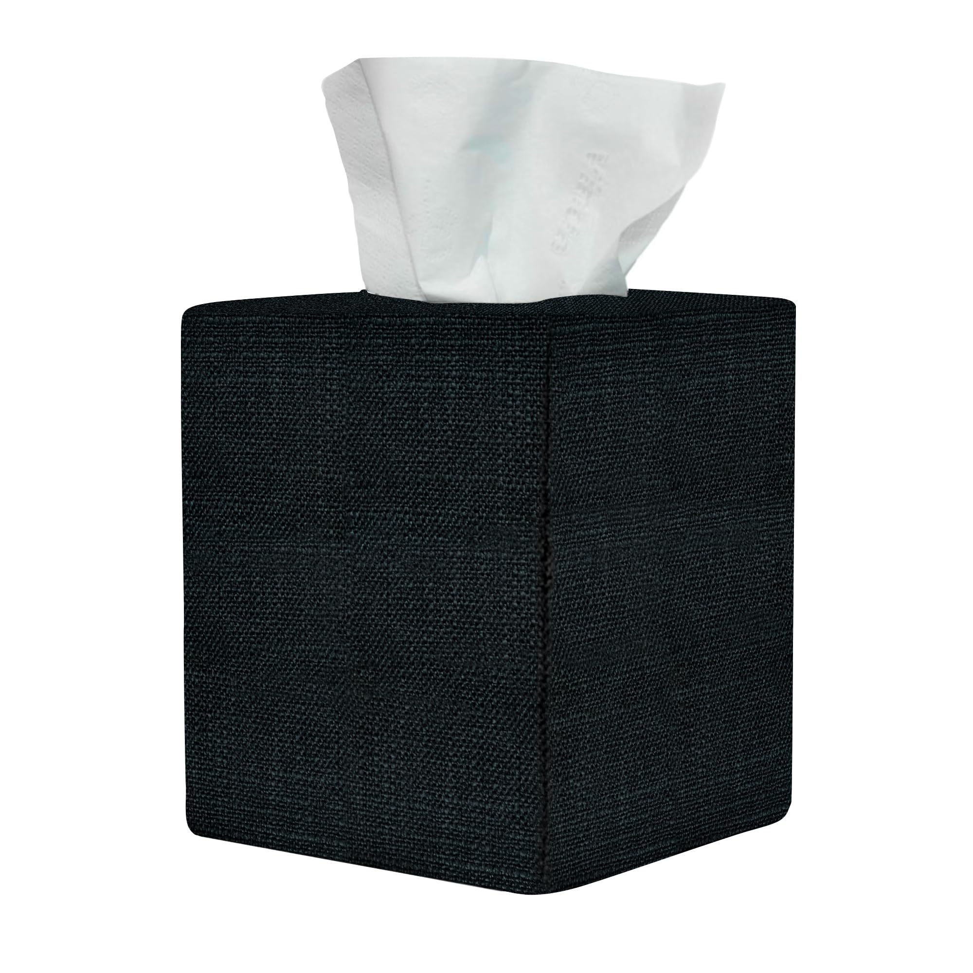 Amazon.com: Black Tissue Box Cover, Cute Linen Fabric Decorative Square ...