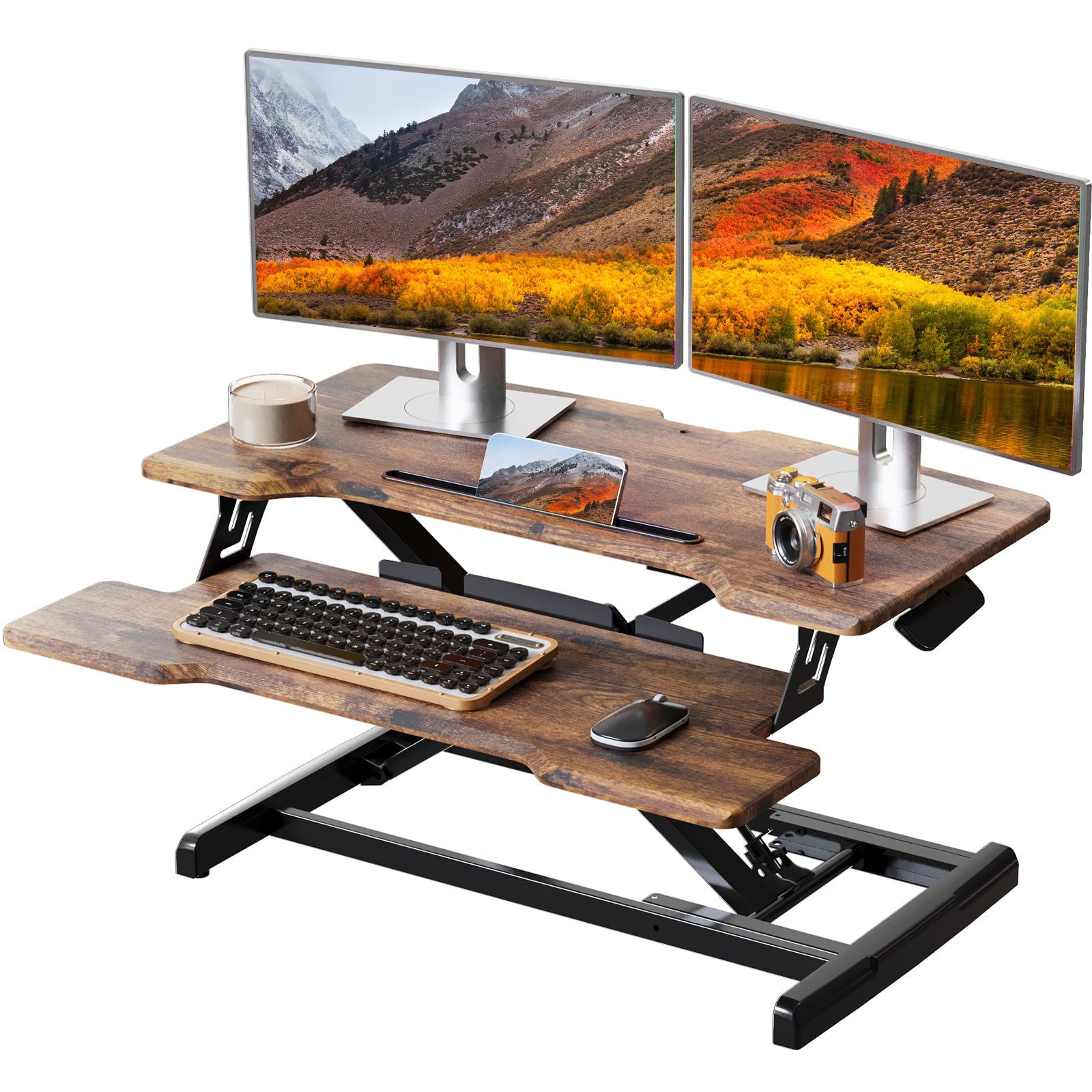 Amazon.com : JYLH JOYSEEKER Standing Desk Converter 32 inch, Height ...
