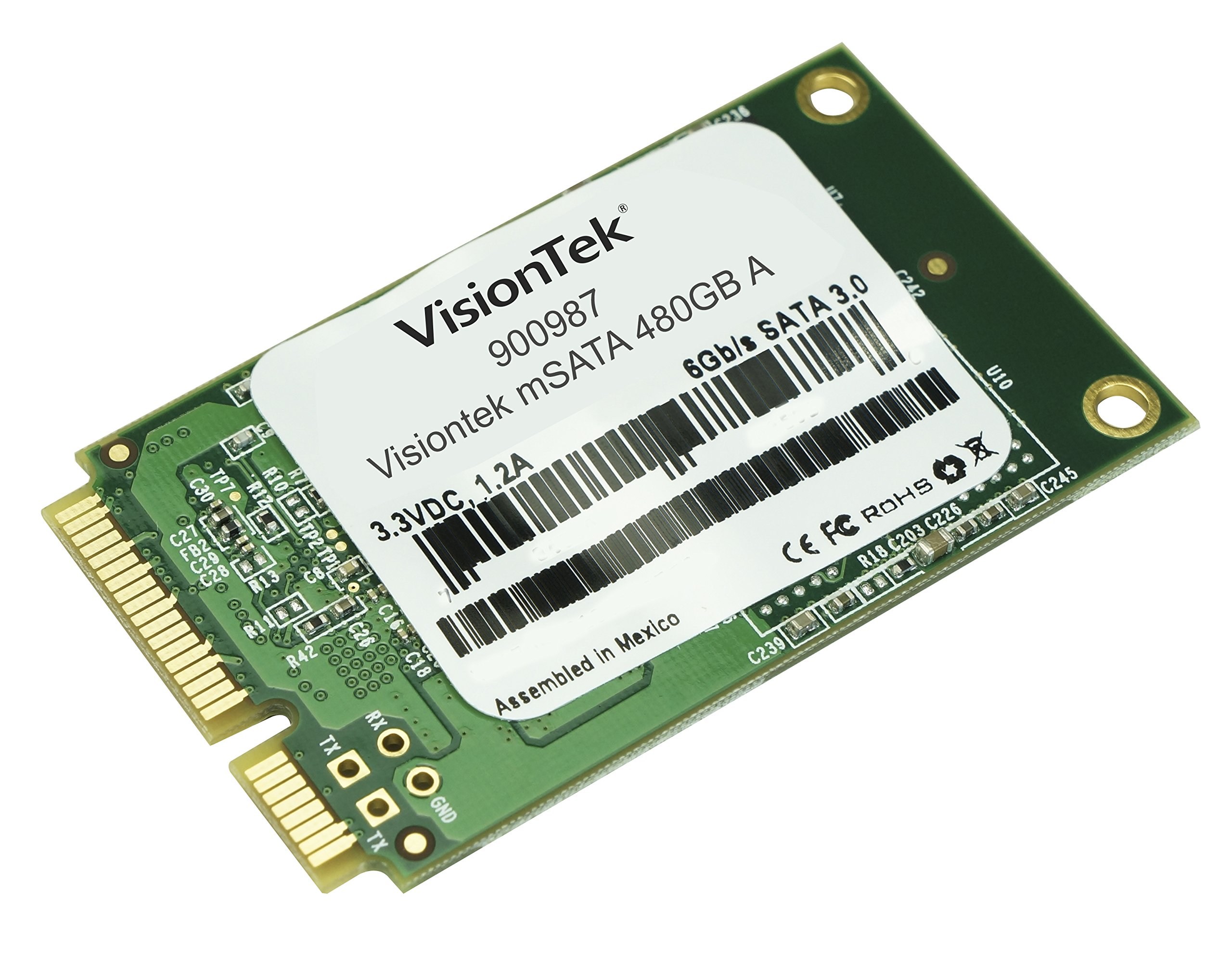 Amazon.com: VisionTek 3D MLC mSATA 480GB SSD 550 MB/s Read and 390 MB/s ...