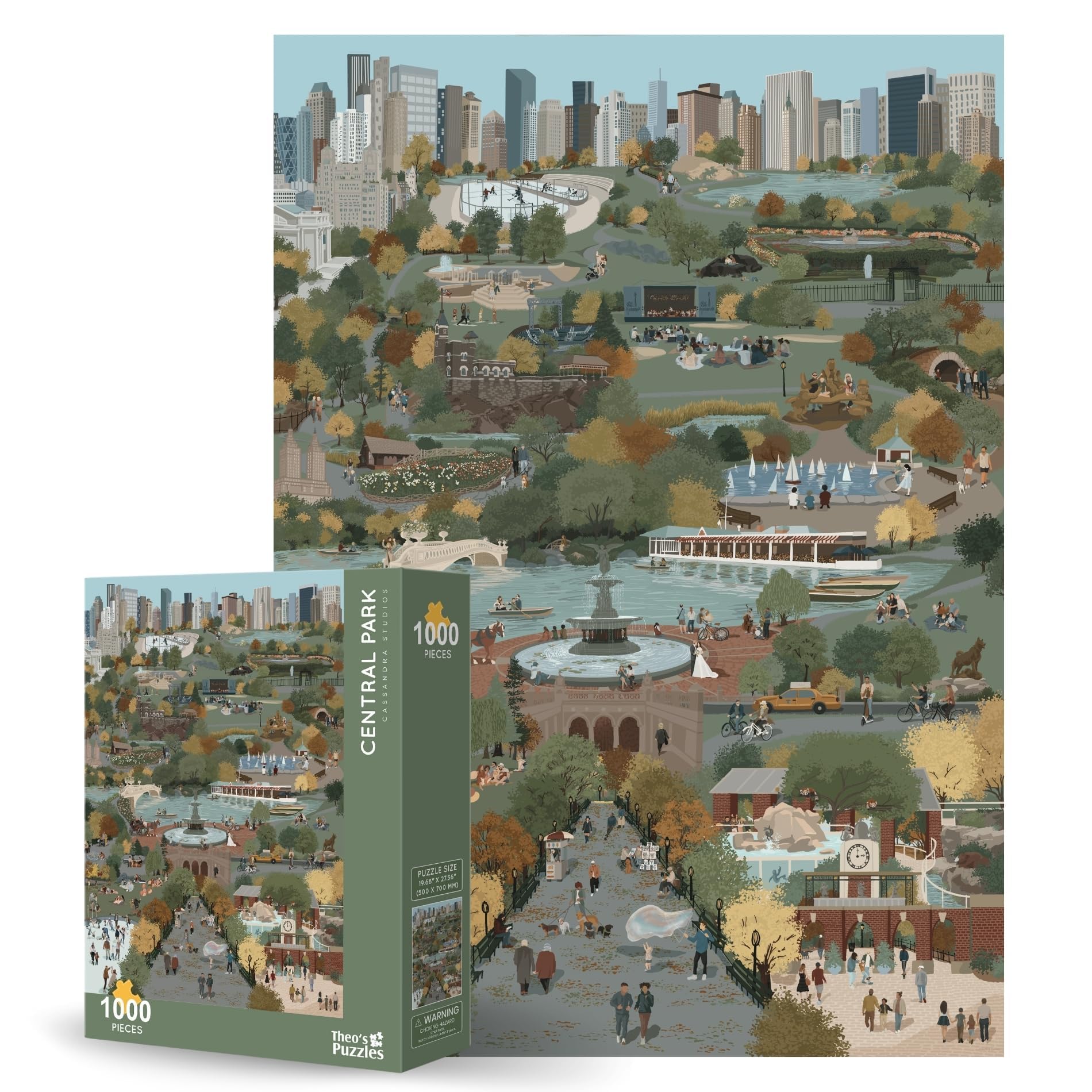 Amazon.com: Theo's Puzzles Beautiful Central Park in Autumn, New York ...