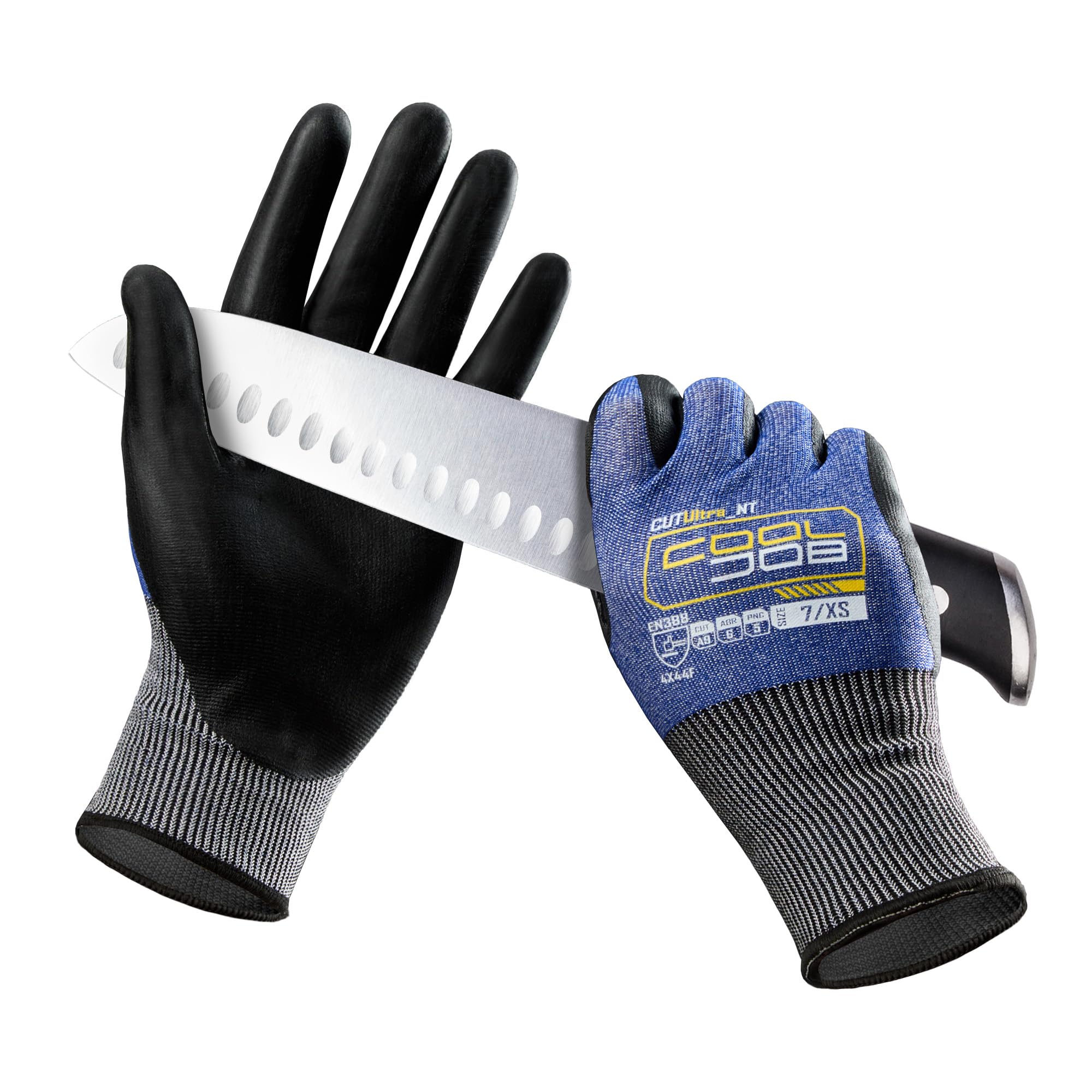 COOLJOB ANSI A9 Cut Resistant Work Gloves - 1/3 Pairs, Touchscreen ...