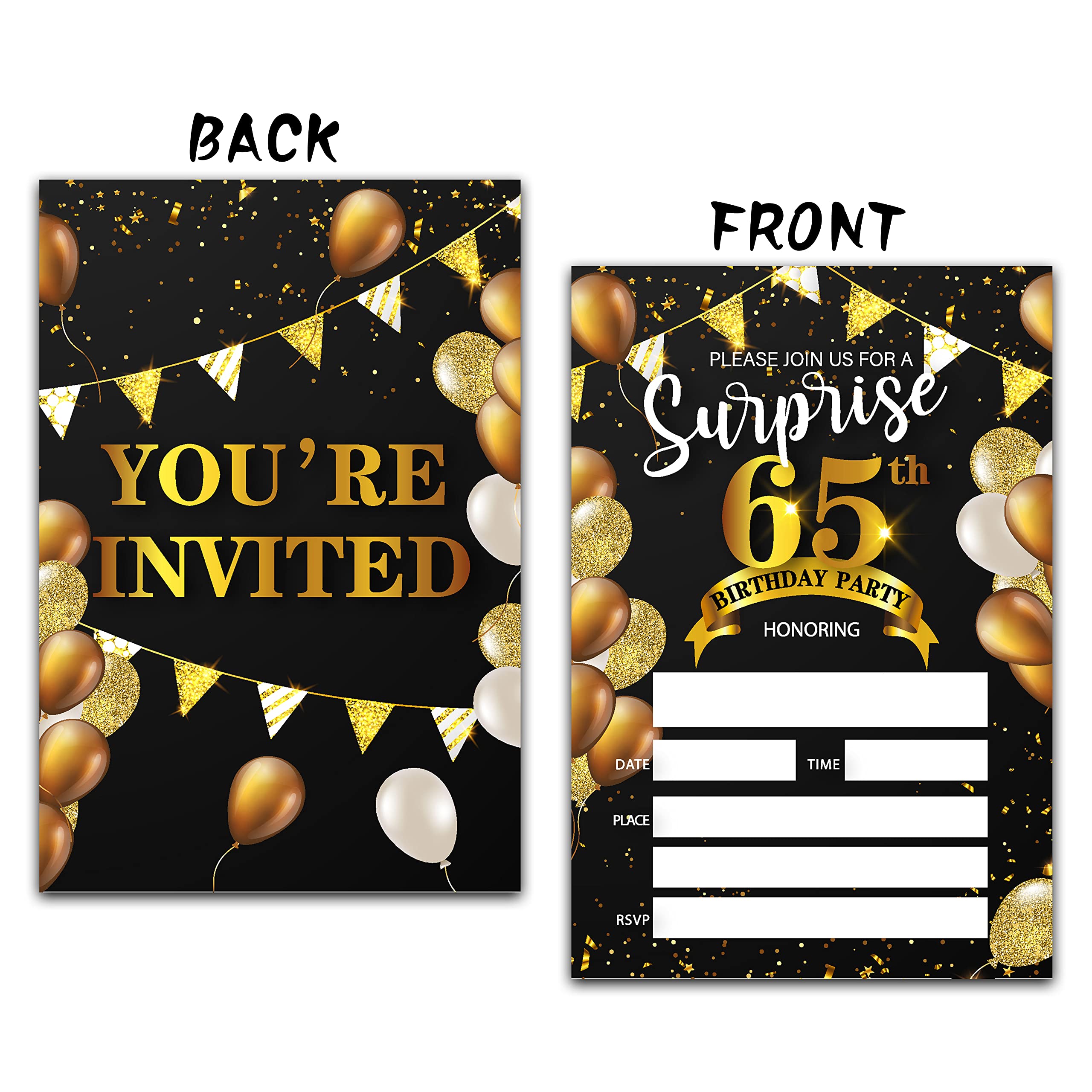 65 Birthday Surprise Party Invitations Surprise 65th Birthday