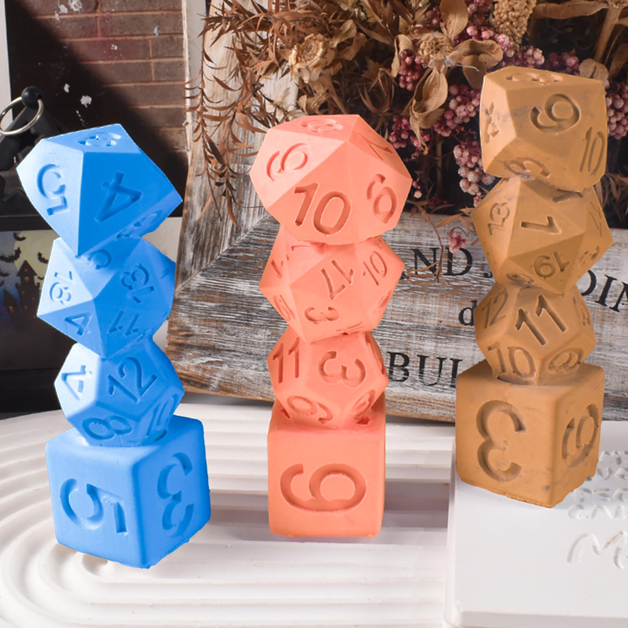 Amazon.com: Large Dice Resin Molds, 2 Styles Silicone Dice Mold for ...