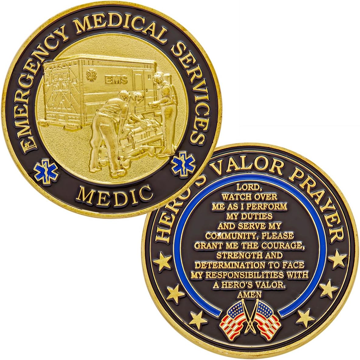 Amazon.com: Emergency Medical Services Medic Challenge Coin with Hero's ...