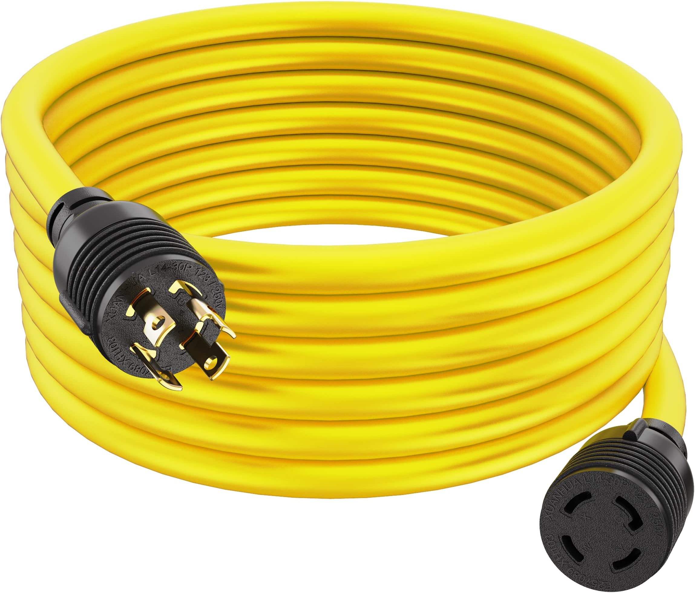 Houseables 30 Amp Generator Cord 4 Prong, Extension Generator Cable, 25 ...