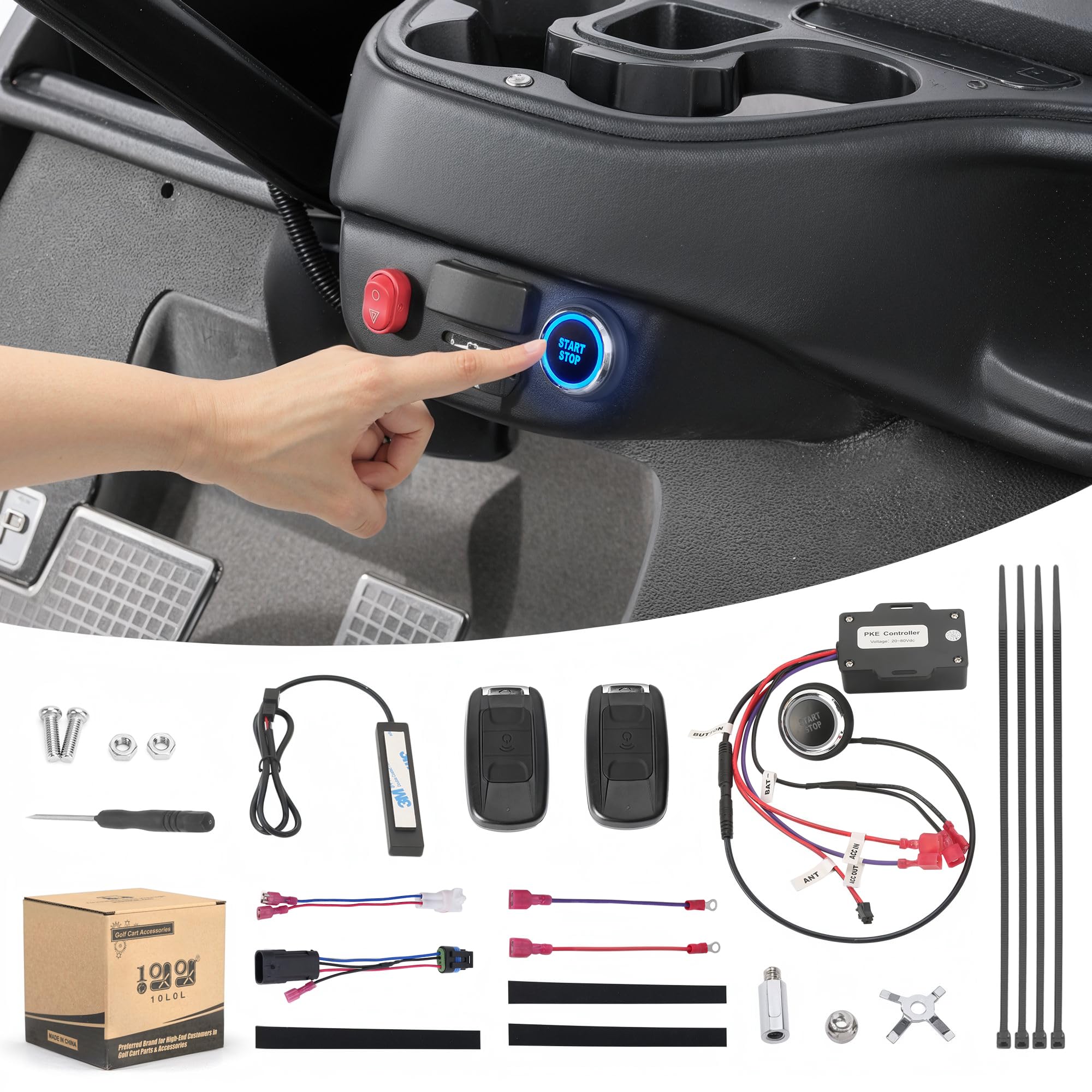 Amazon.com: 10L0L Golf Cart Keyless Ignition Switch with Remote Control ...