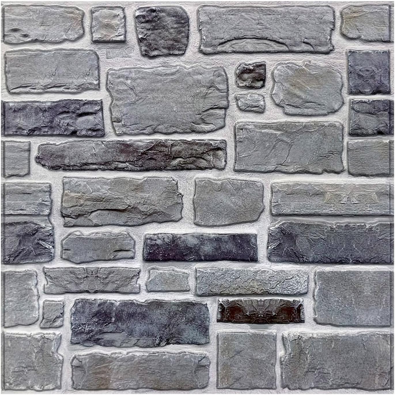Amazon.com: Commomy 10 Pcs 3D Faux Stone 3D Wall Panels 11.8'' x 11.8 ...