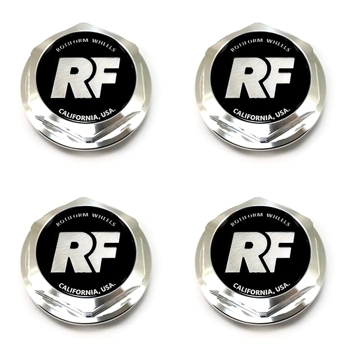 Buy 4x 32170-26 RF Rotiform Wheel Center Hub Caps Black Threaded RSE ...