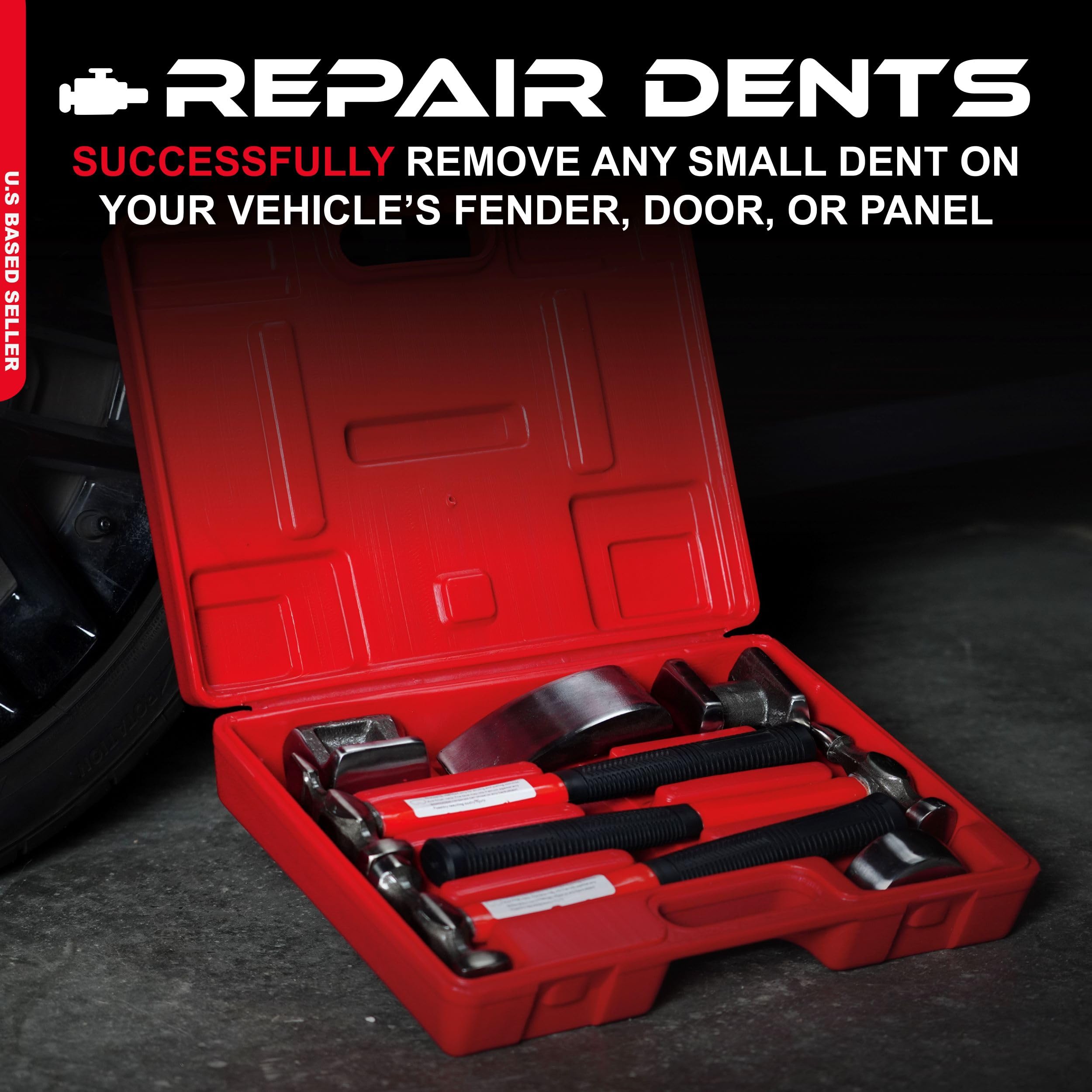 Snapklik.com : ABN Auto Body Shaping And Forming Repair 7-Piece Kit ...