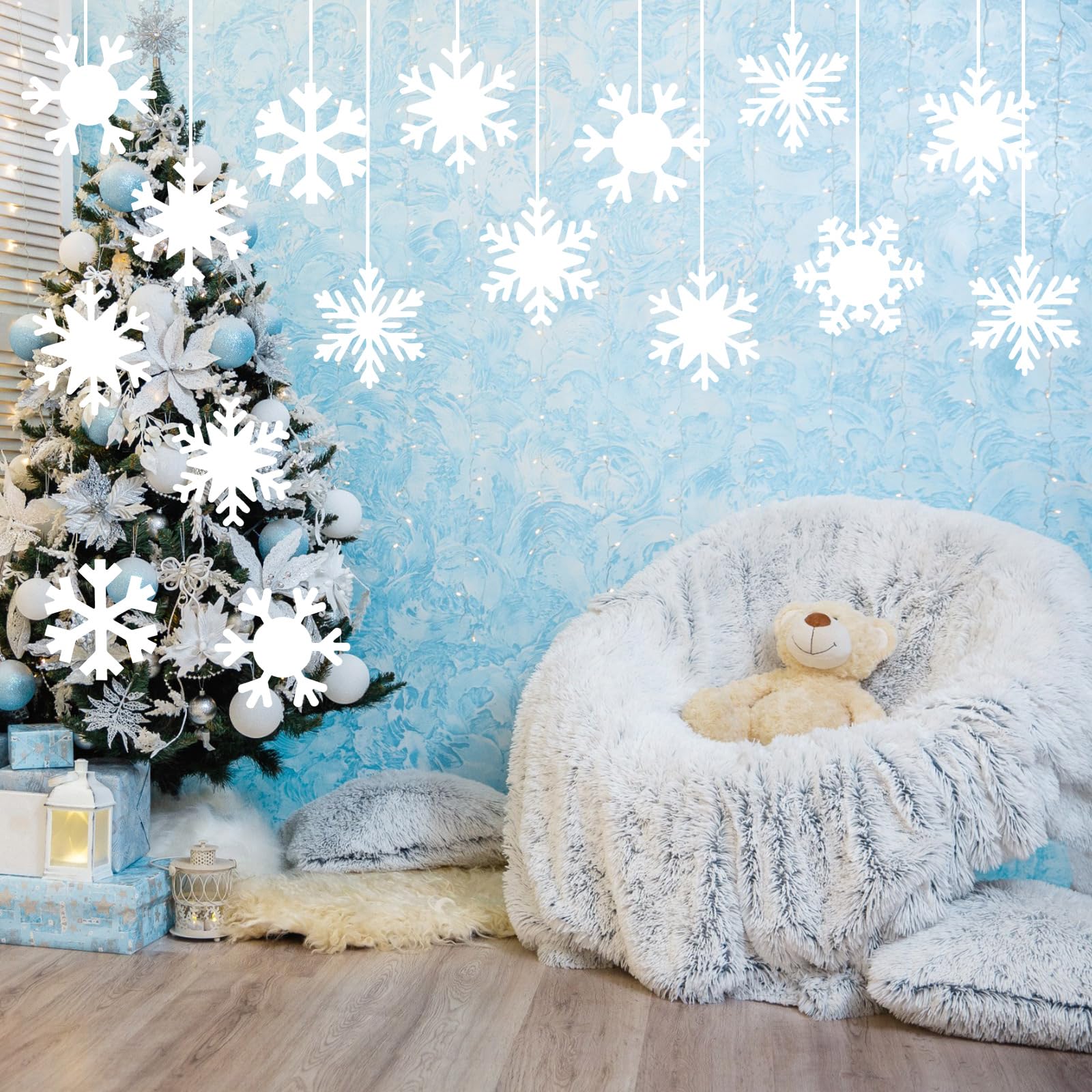 Snapklik.com : 200 Pcs Winter Snowflake Cutouts Paper Snowflakes ...