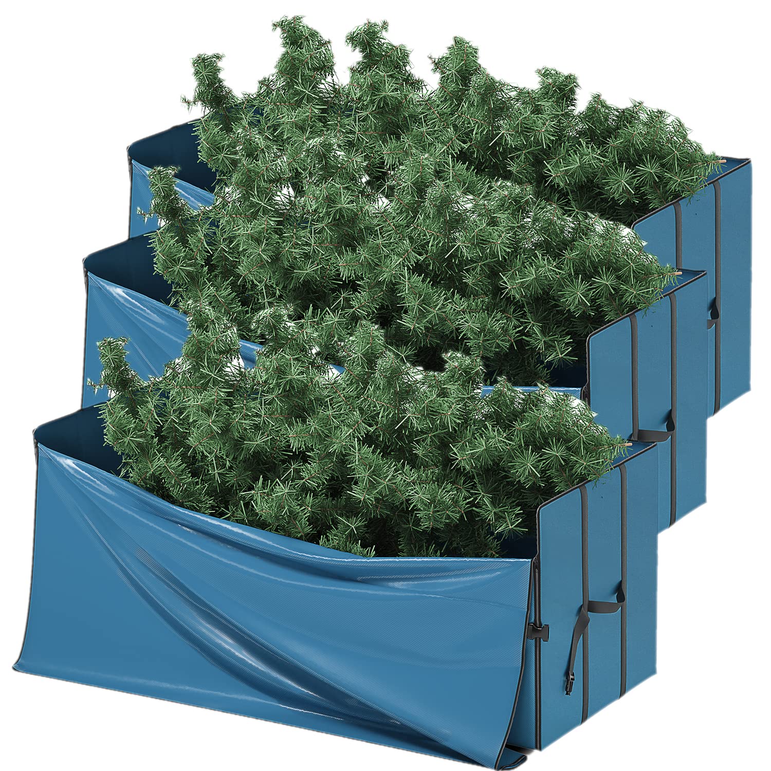 StorageBud Christmas 3 Pack Tree Storage Bag - Fits Up to 7.5. ft. Tall ...