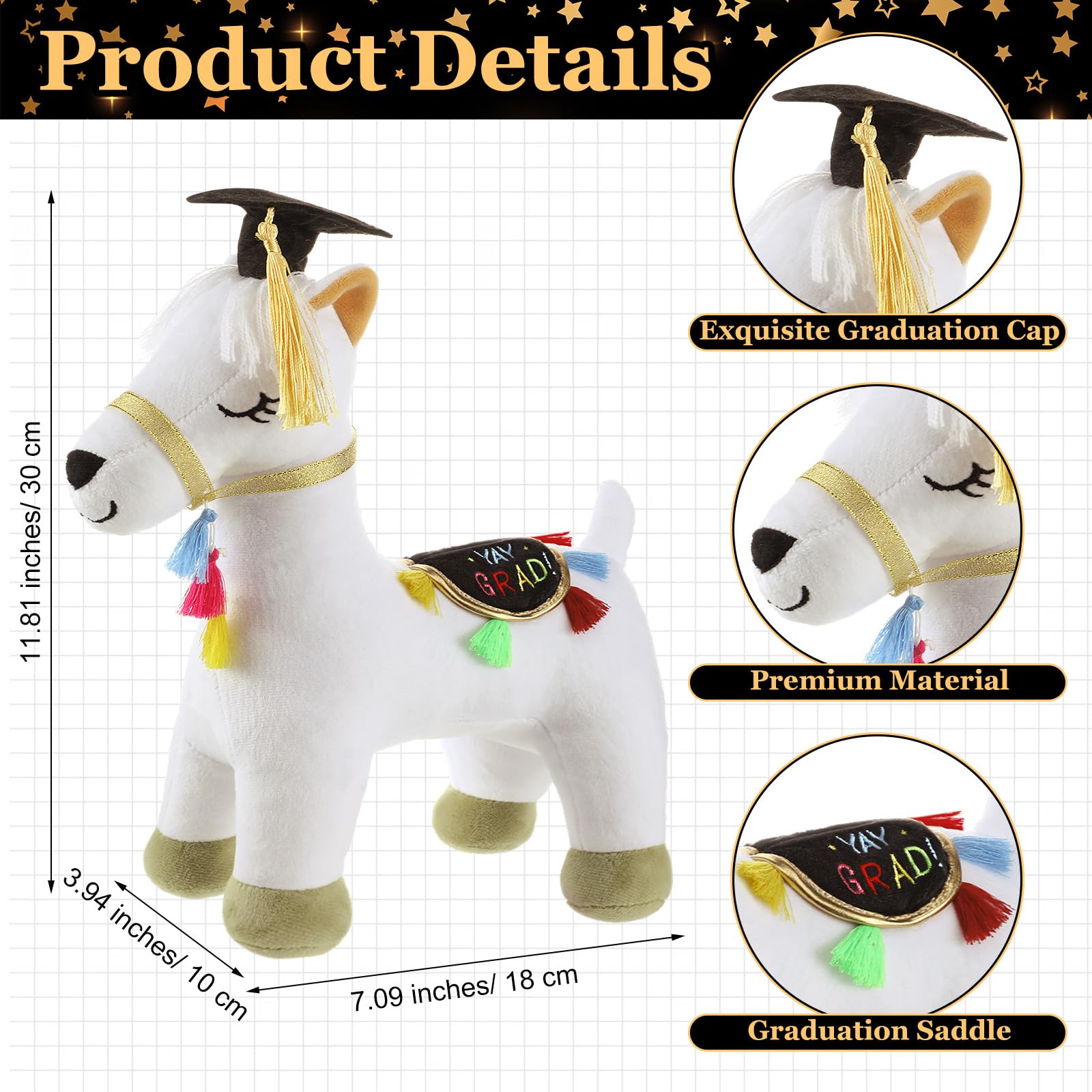 Snapklik.com : Hollowfly 11.81" Graduation Llama Plush Graduation ...