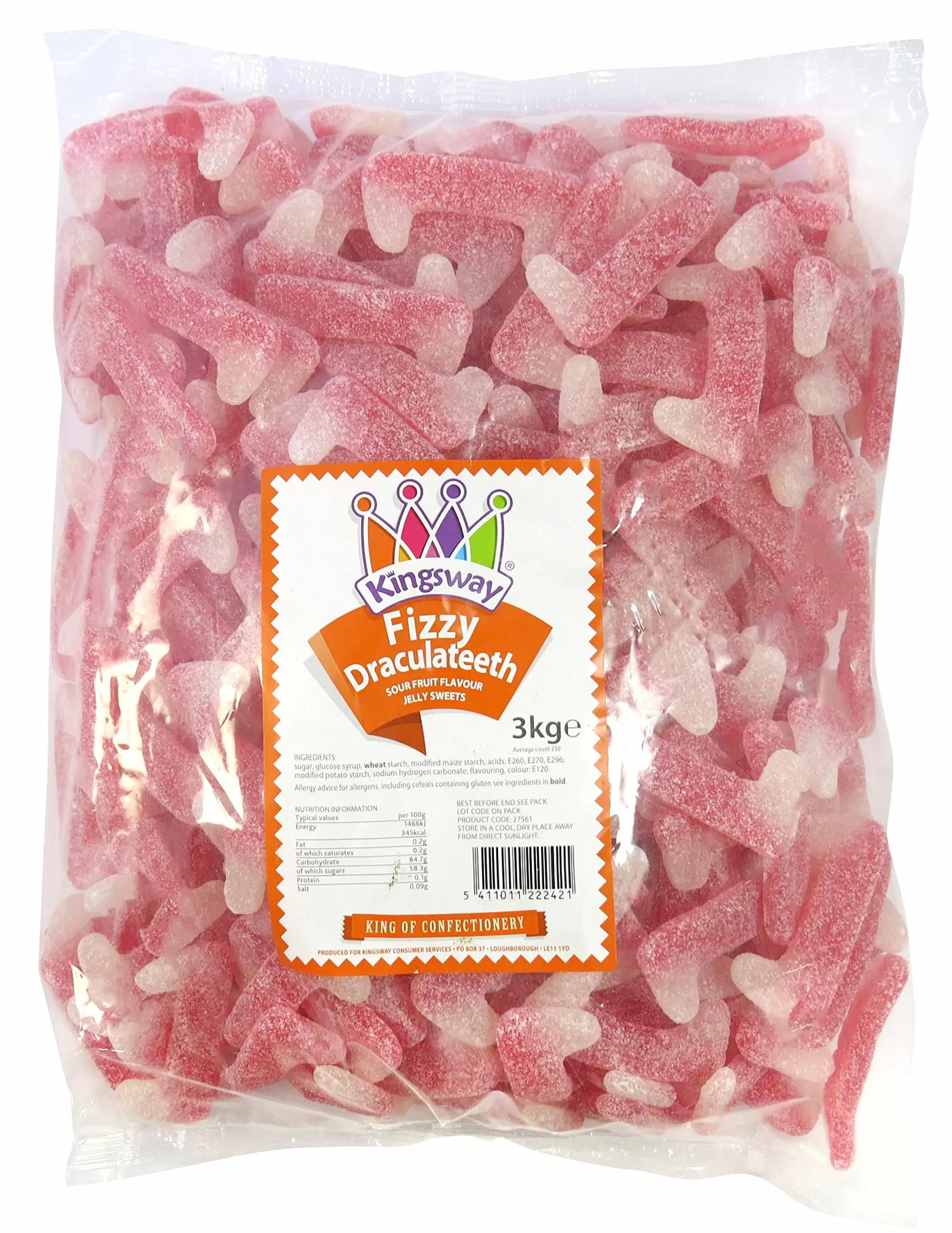Dracula Vampire Teeth - Fizzy Fangs Sour Jelly Sweets - Party Bag ...