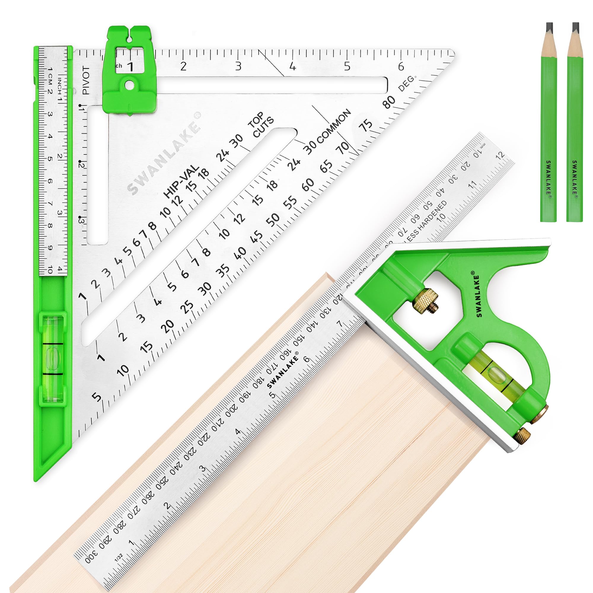 Swanlake Rafter Square And Combination Square Tool Set 7 In ...