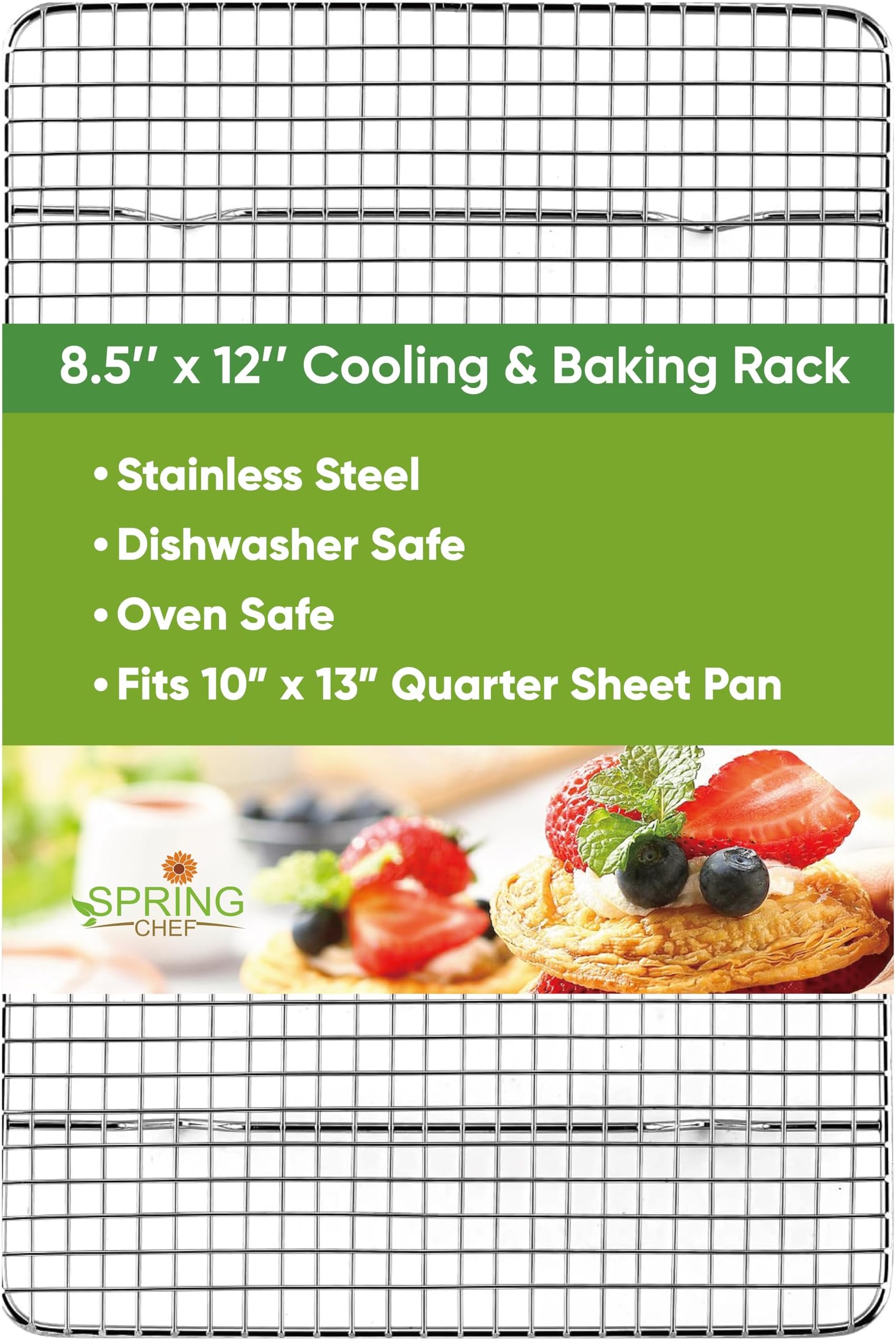 Amazon.com: Baking Cooling Racks Set of 2, Stainless Steel Cooling Rack ...