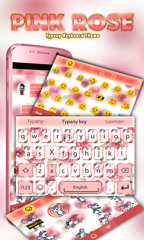 Pink Rose Theme&Emoji Keyboard - App on Amazon Appstore