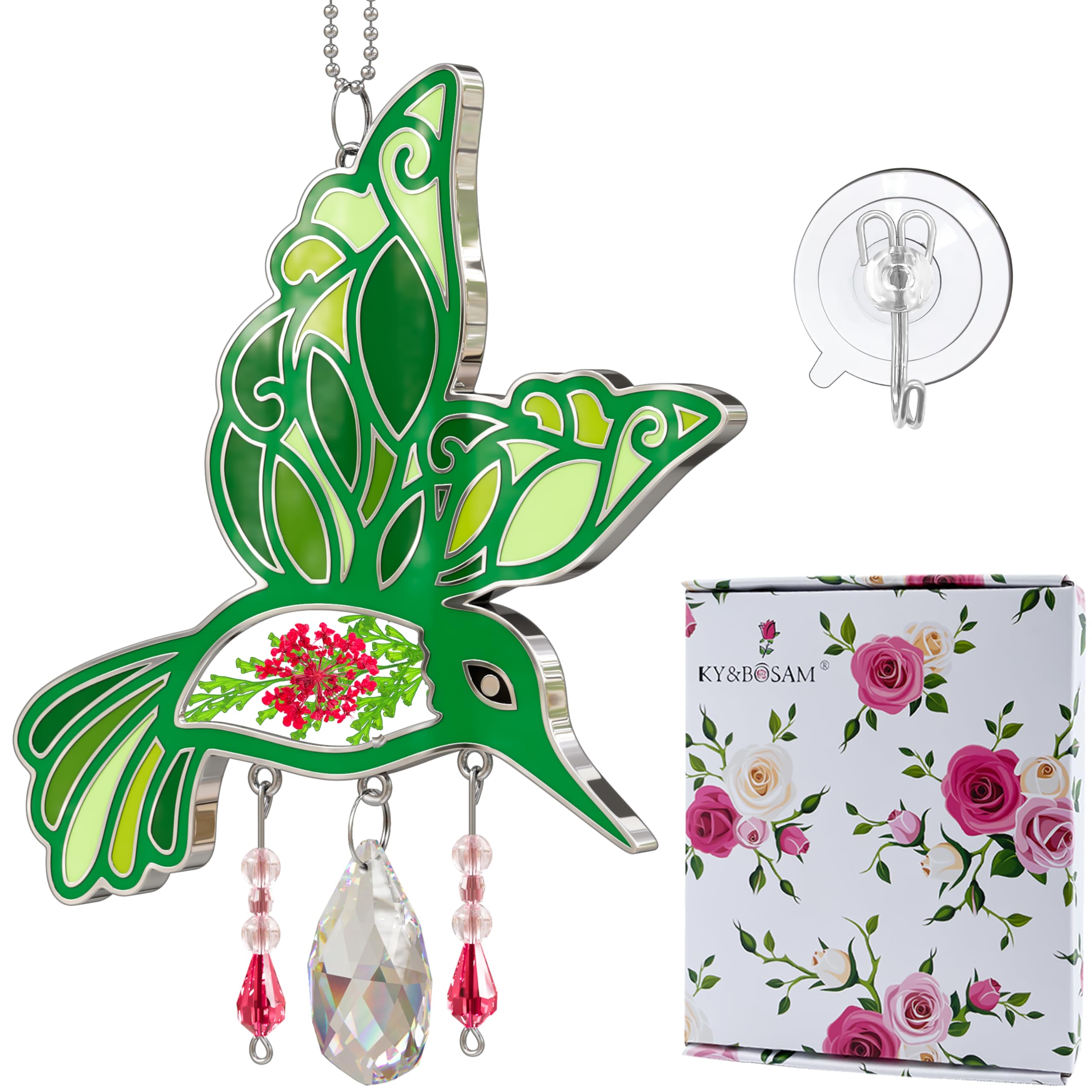 Amazon.com : KY&BOSAM Gifts for Mom Crystal Hummingbird Suncatcher ...