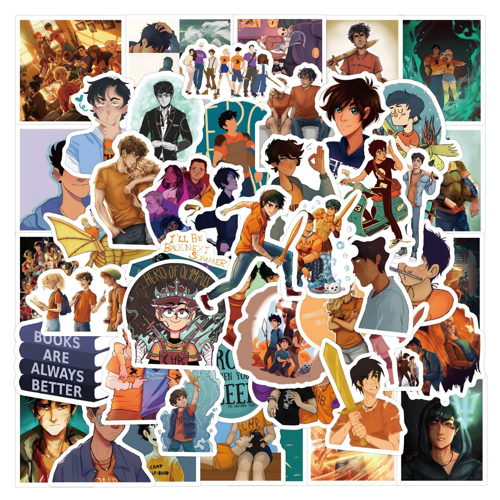 Amazon.com: 60PCS Movie Percy Jackson Merch Stickers, Cartoon Vinyl ...