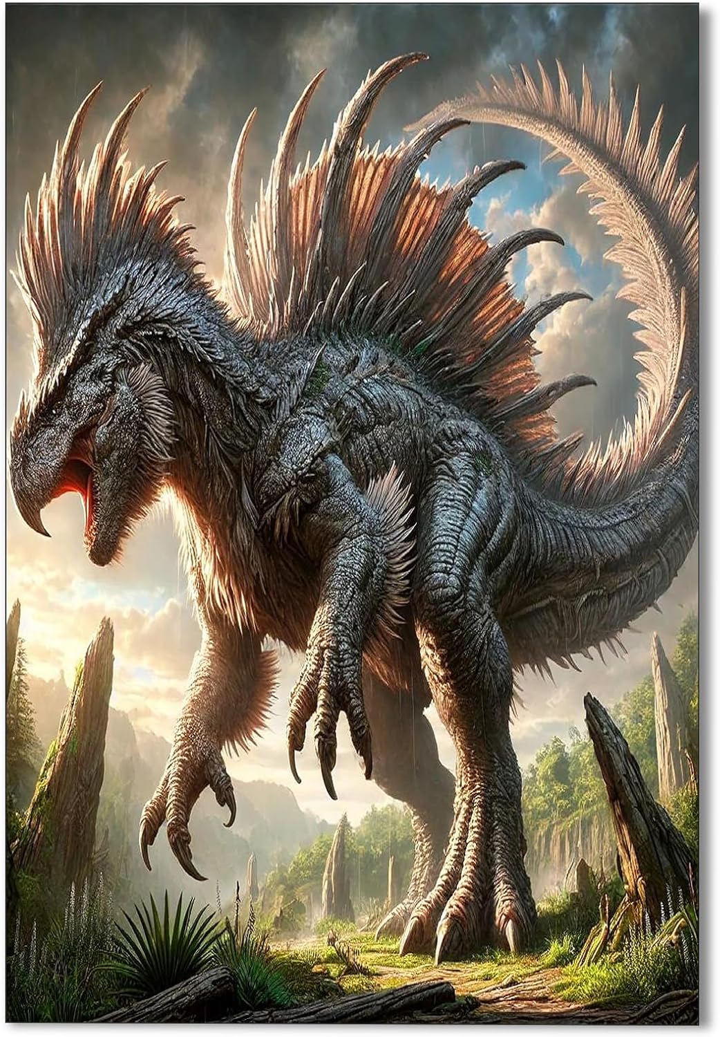 Amazon.com: Epic Dinosaur Pictures for Wall Art | Stunning Spiked Beast ...