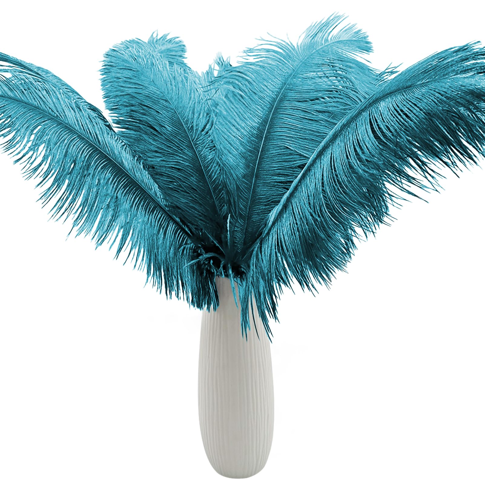 Amazon.com: 10pcs Large Teal Ostrich Feathers 16-18 inch Fluffy Feather ...