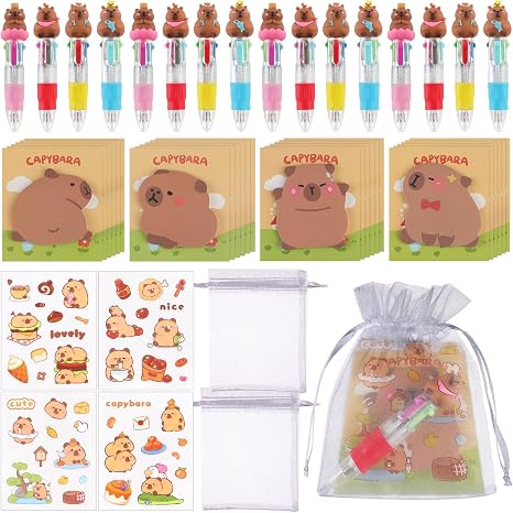 Amazon.com : 144 Pcs Appreciation Gifts Capybara Theme Party Favors 36 ...