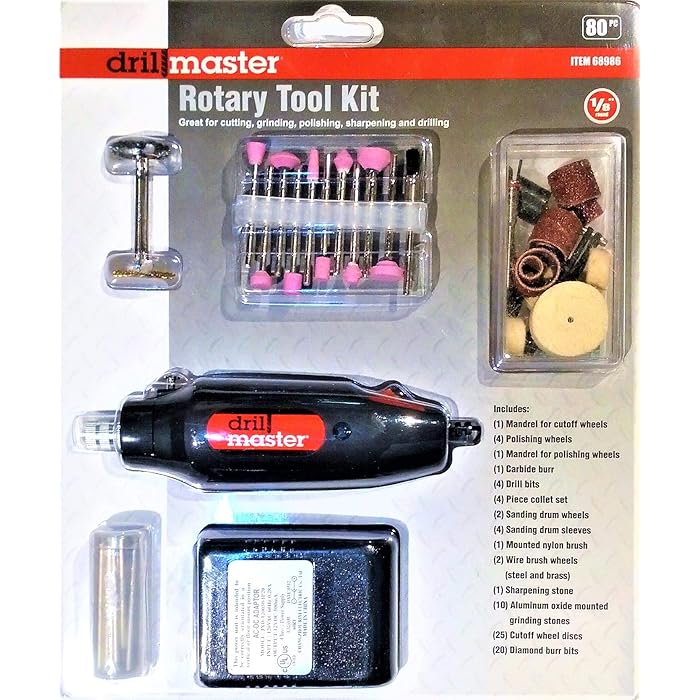 Buy Drill Master Rotary Tool Kit - 80 Pc Rotary tool kit by Drill ...