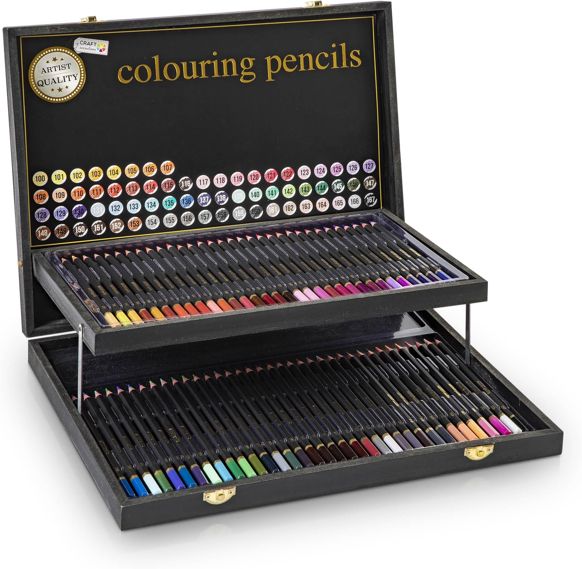 Craft Sensations Buntstifte Set mit 68 Buntstiften | Faltbare Box ...