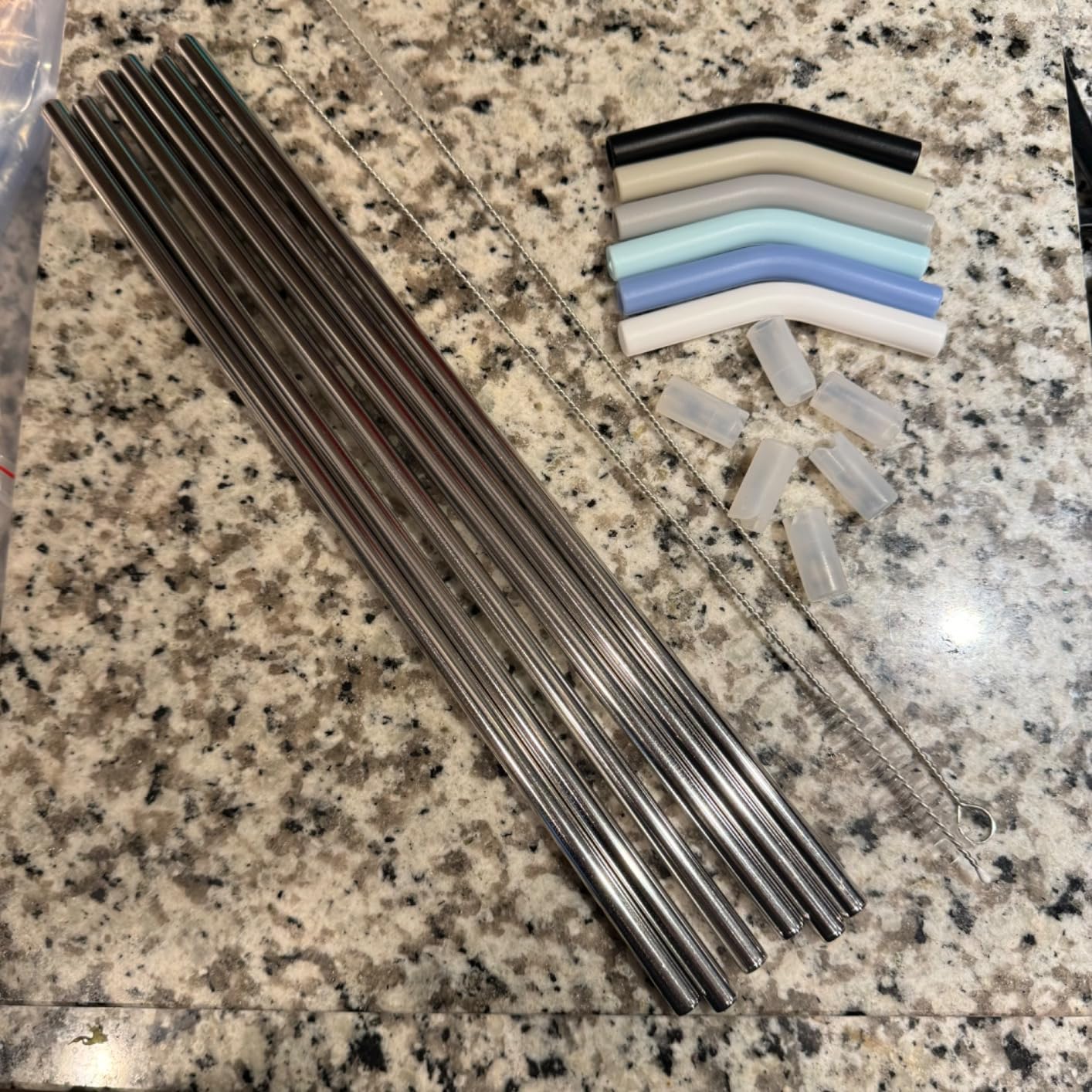 Amazon.com: Soledea 20 oz Straight Metal Straws with Silicone Tip for ...