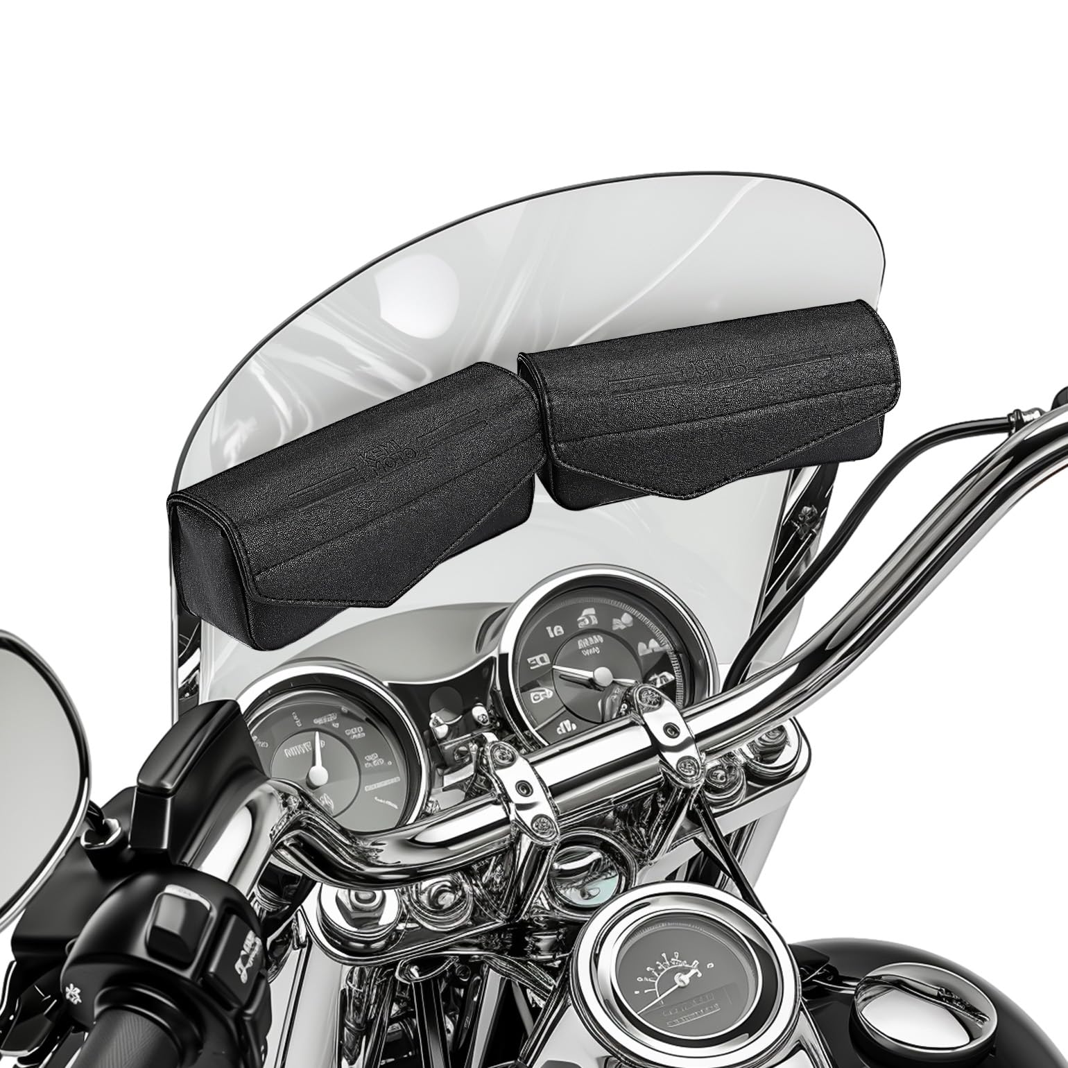 Amazon.com: KEMIMOTO Motorcycle Windshield Bag With Mounting Bracket ...