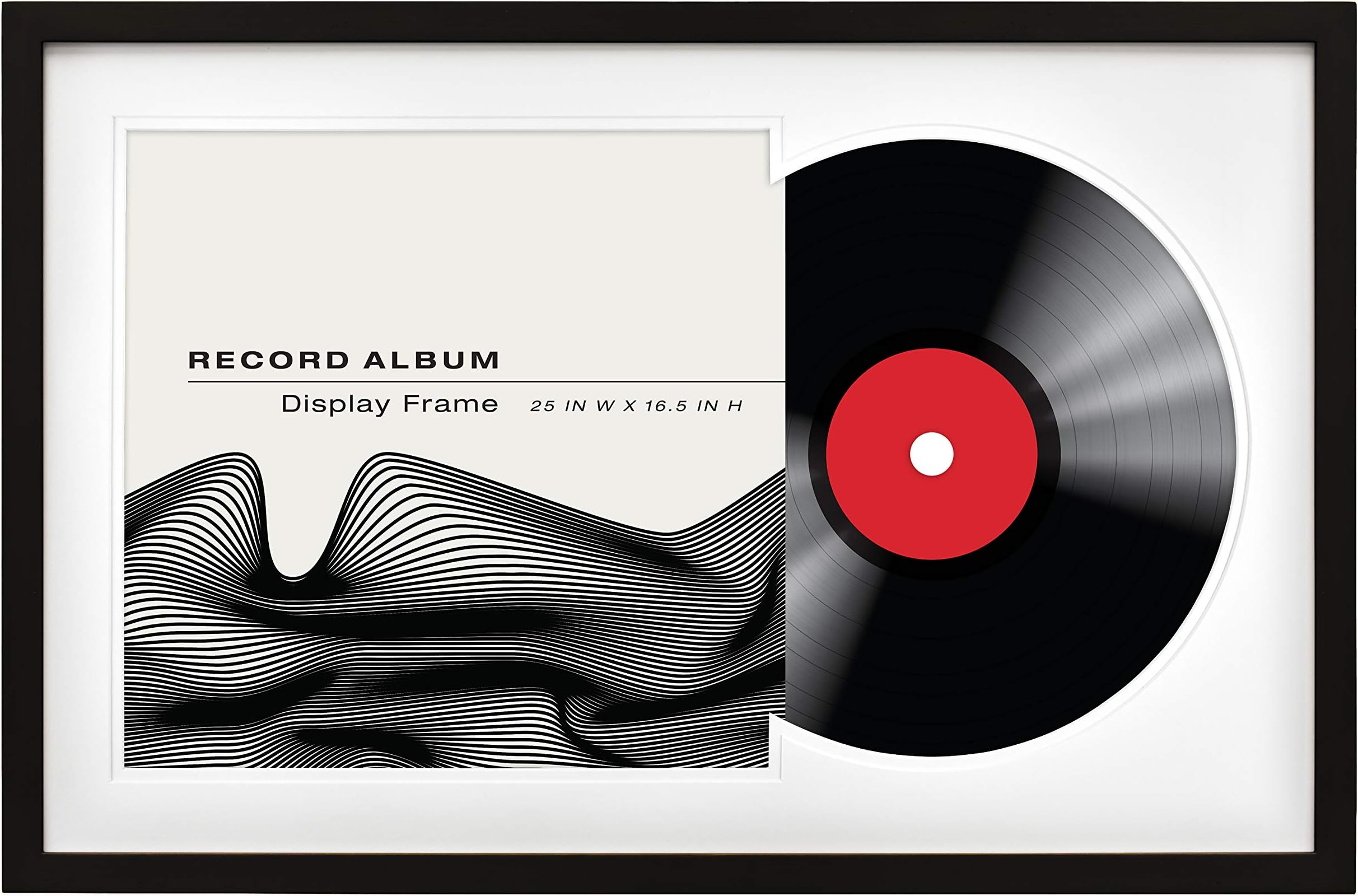 Amazon.com - 10" Vinyl Record Frame with Black Mat Design (White Trim ...