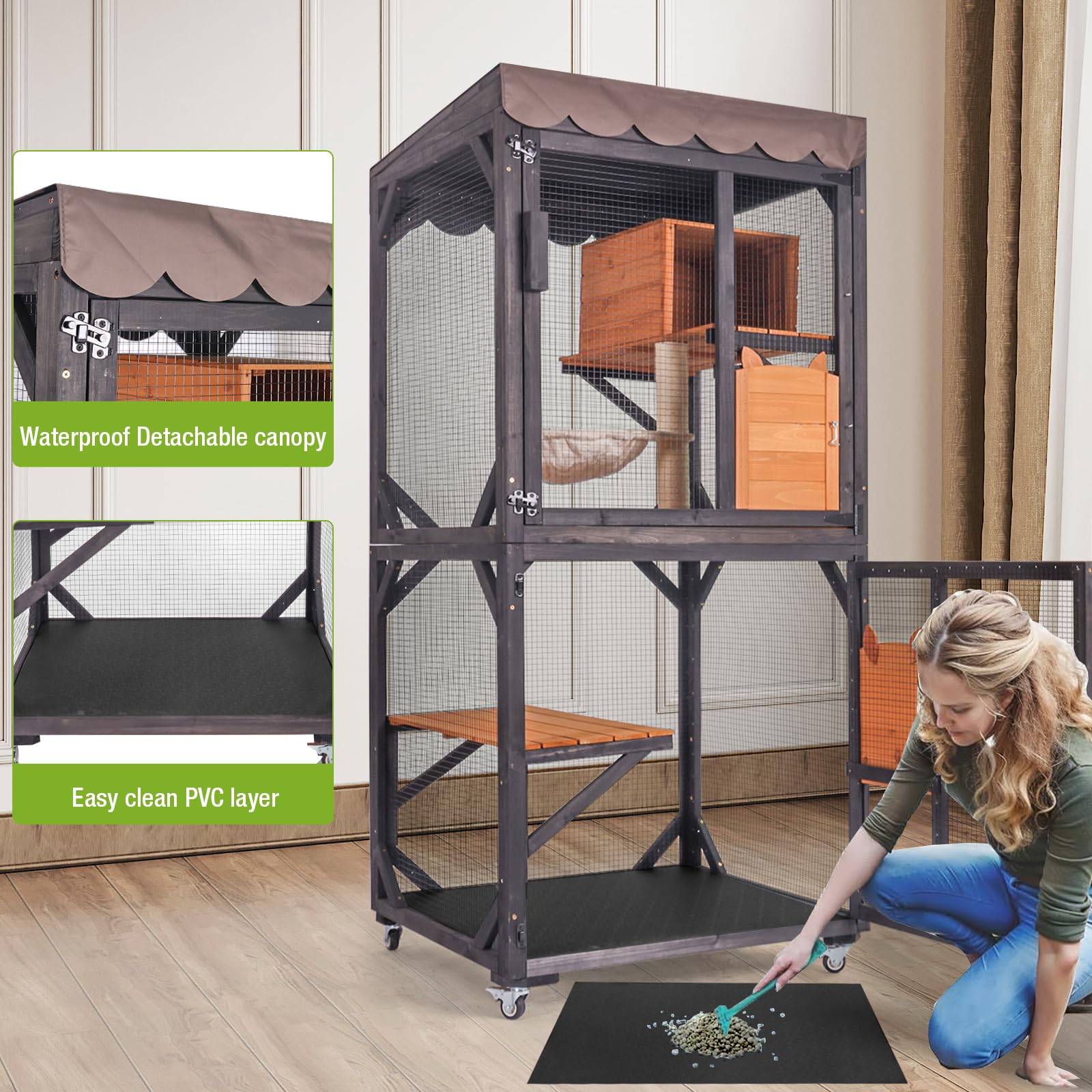 Mobile Catio With Scratching Posts GUTINNEEN Outdoor Catio Enclosure ...