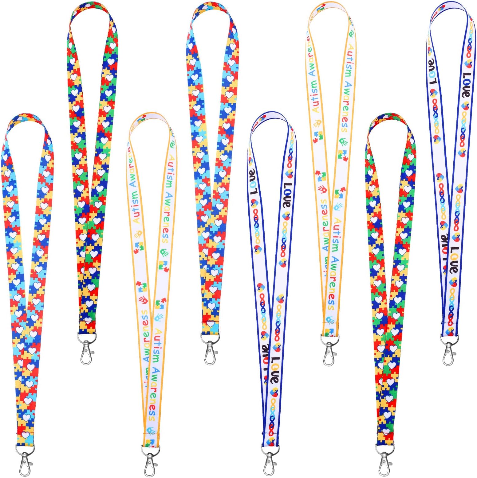 Amazon.com : 2 Pieces Autism Awareness Lanyard with ID Badge Holder for ...