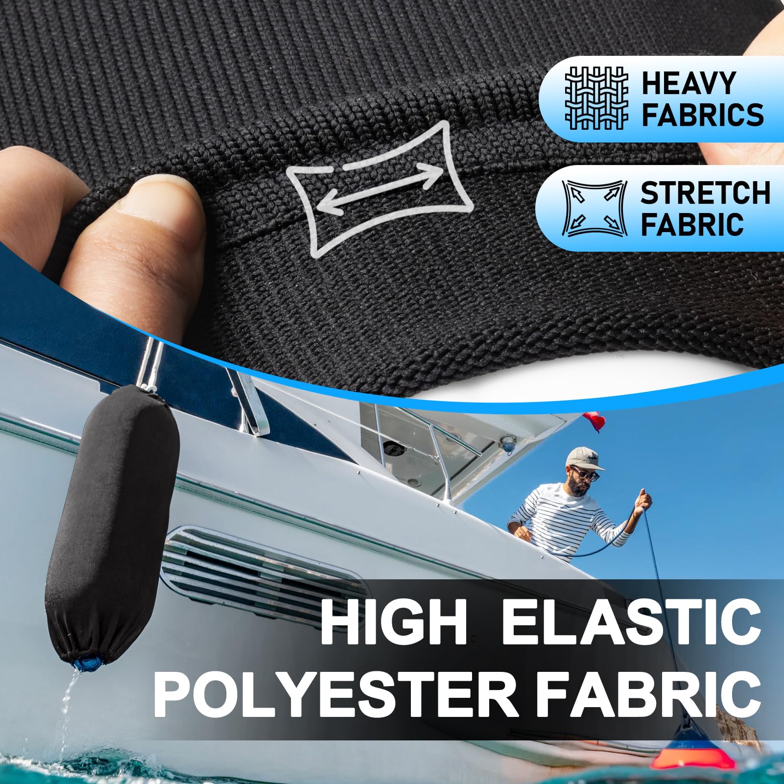 Snapklik.com : Boat Fender Covers, Boat Bumper Covers For Center Rope ...
