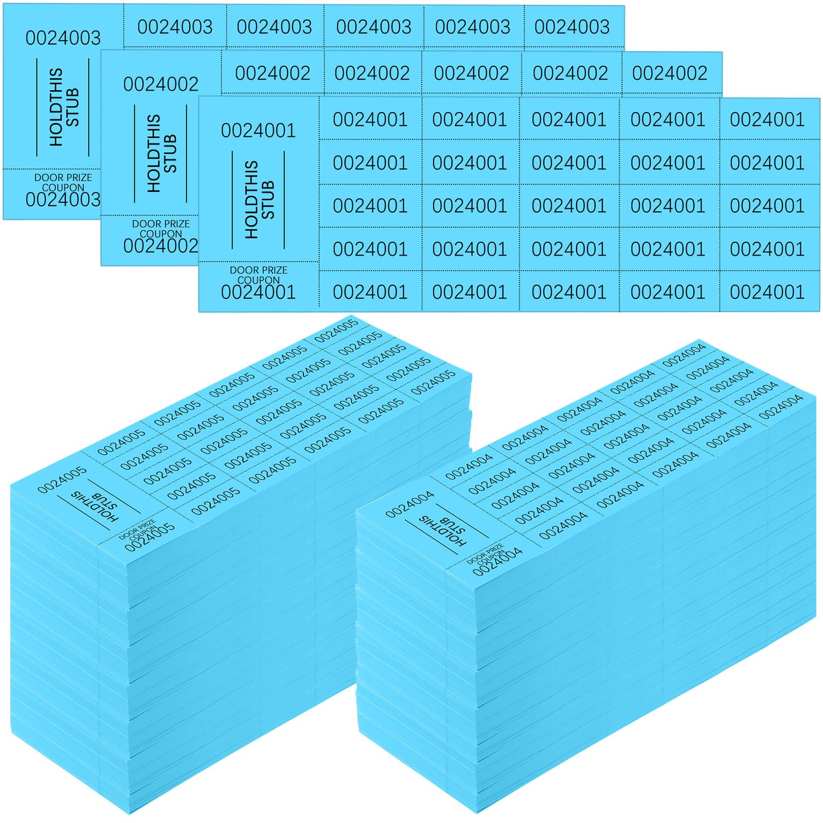 Amazon.com : Kosiz 1600 Sheets Raffle Ticket Sheets Blue Chinese ...