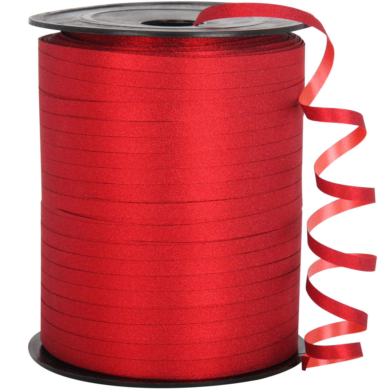 Amazon.com: OMISELIO 500 Yard Red Ribbon, Glitter Red Curling Ribbon ...
