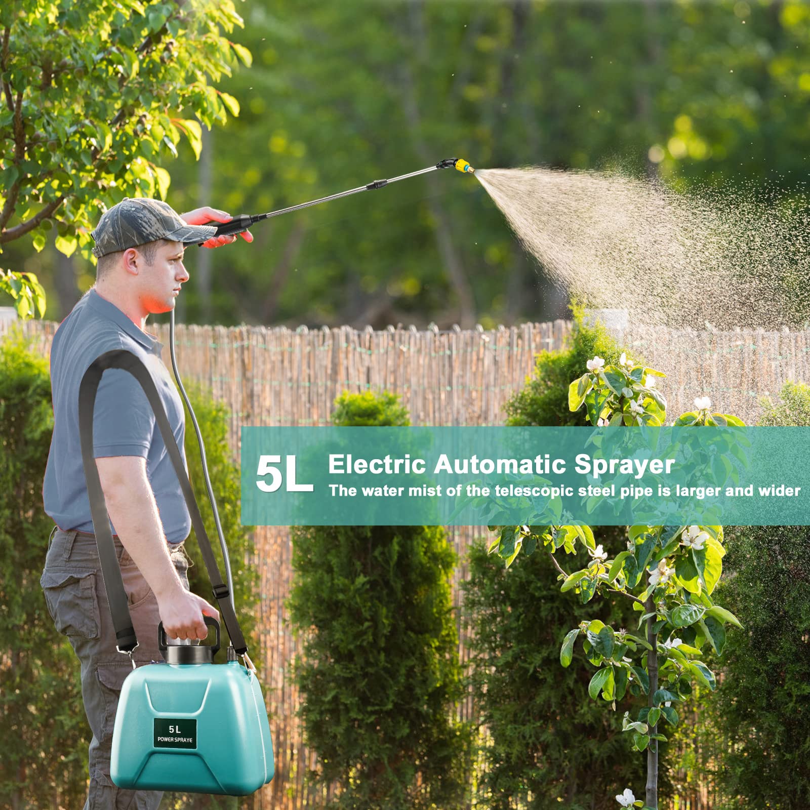Snapklik.com : Battery Powered Sprayer 1.35 Gallon Electric Garden ...