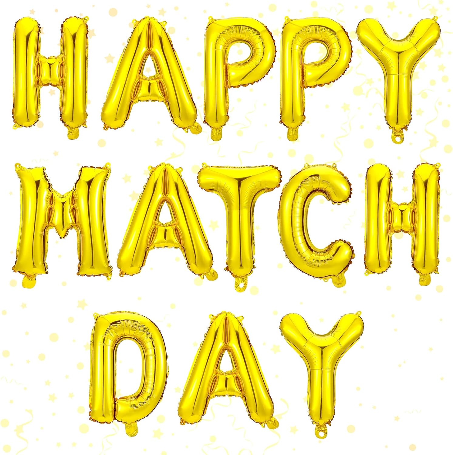 Amazon.com: Happy Match Day Balloon Banner 16 Inch Gold Match Day Party ...