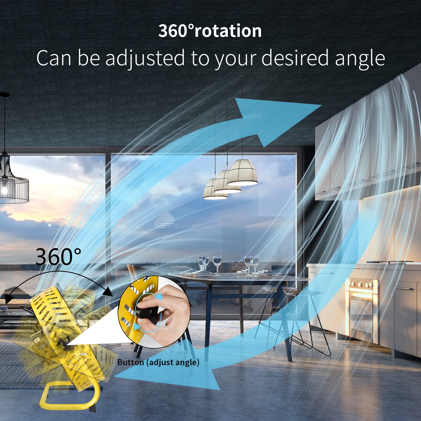 BEESTAR Battery Operated Fan, 12 Inch Rechargeable Fan Portable,High ...