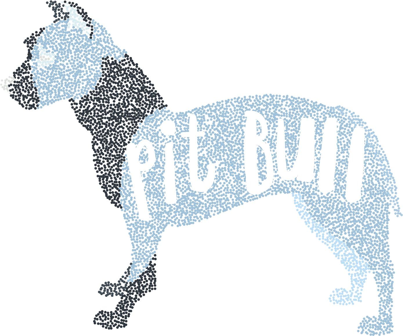 Amazon.com: Cute Dot Art Pitbull Pitty Bully Dog Cartoon Vinyl Decal ...