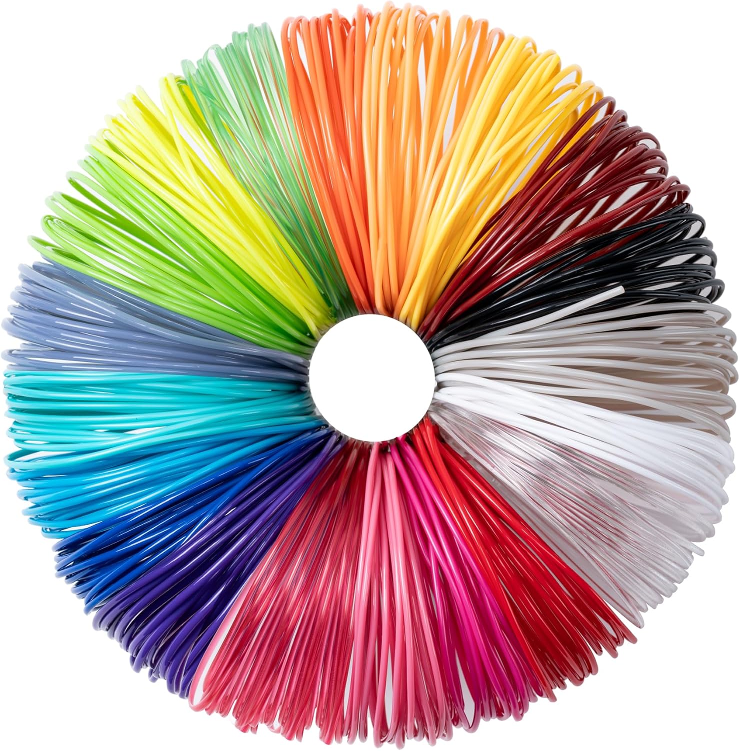 20 Colors 3D Pen PLA Filament Refills, Each Color 10feet, Total 200 ...