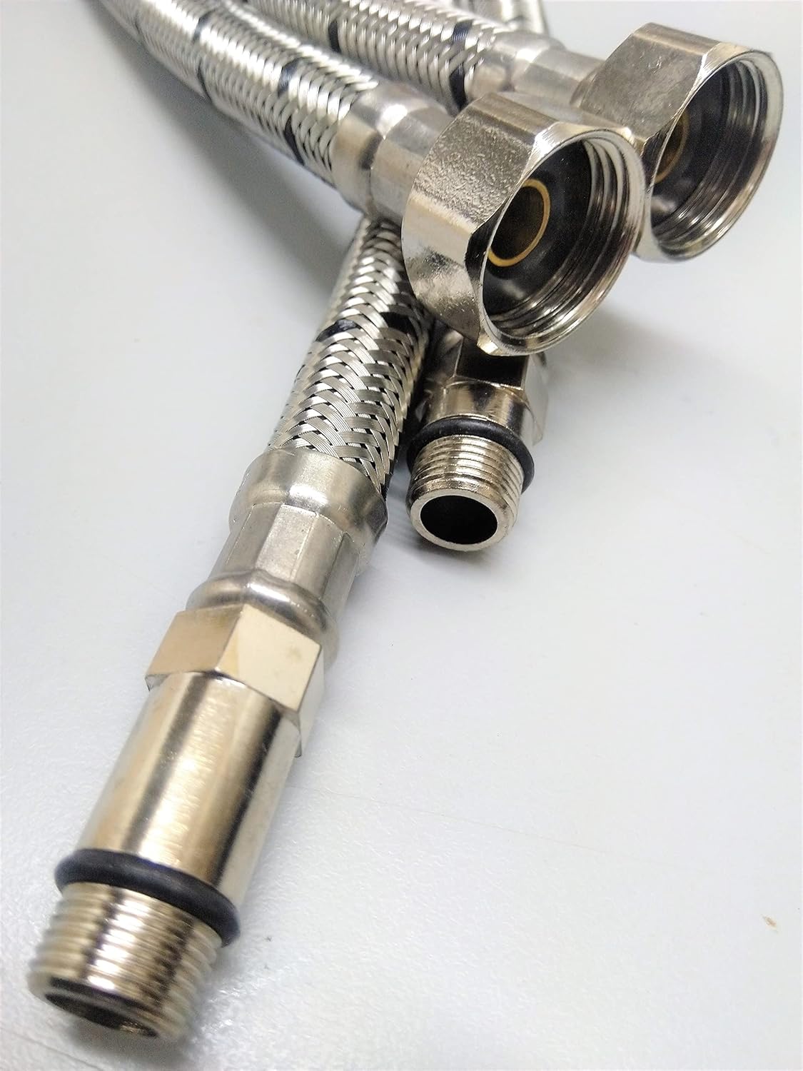 AK Pair of Flexible MONOBLOC TAP Tail Connector Female M12 x 1/2"BSP x ...