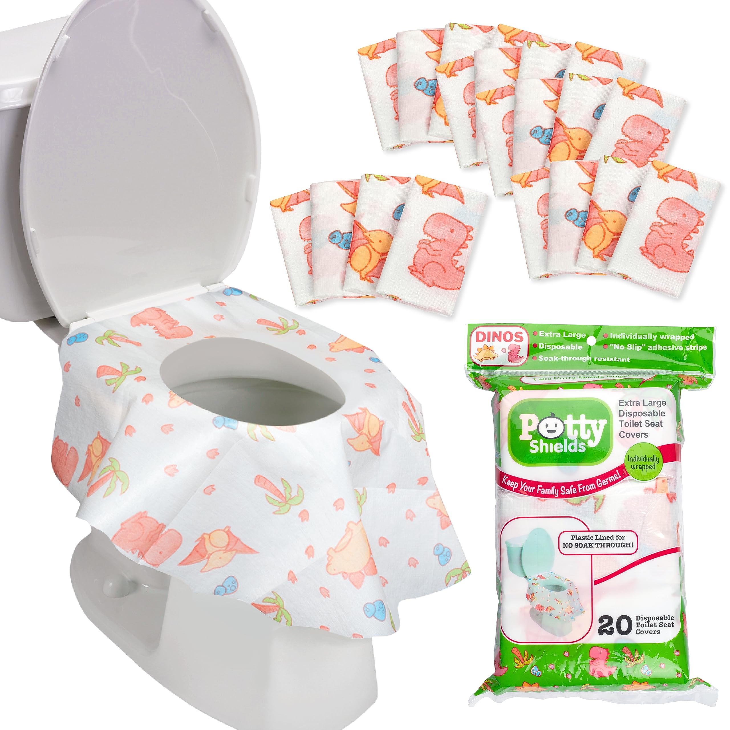Amazon.com : Potty Shields Toilet Seat Covers Disposable (20 pk ...