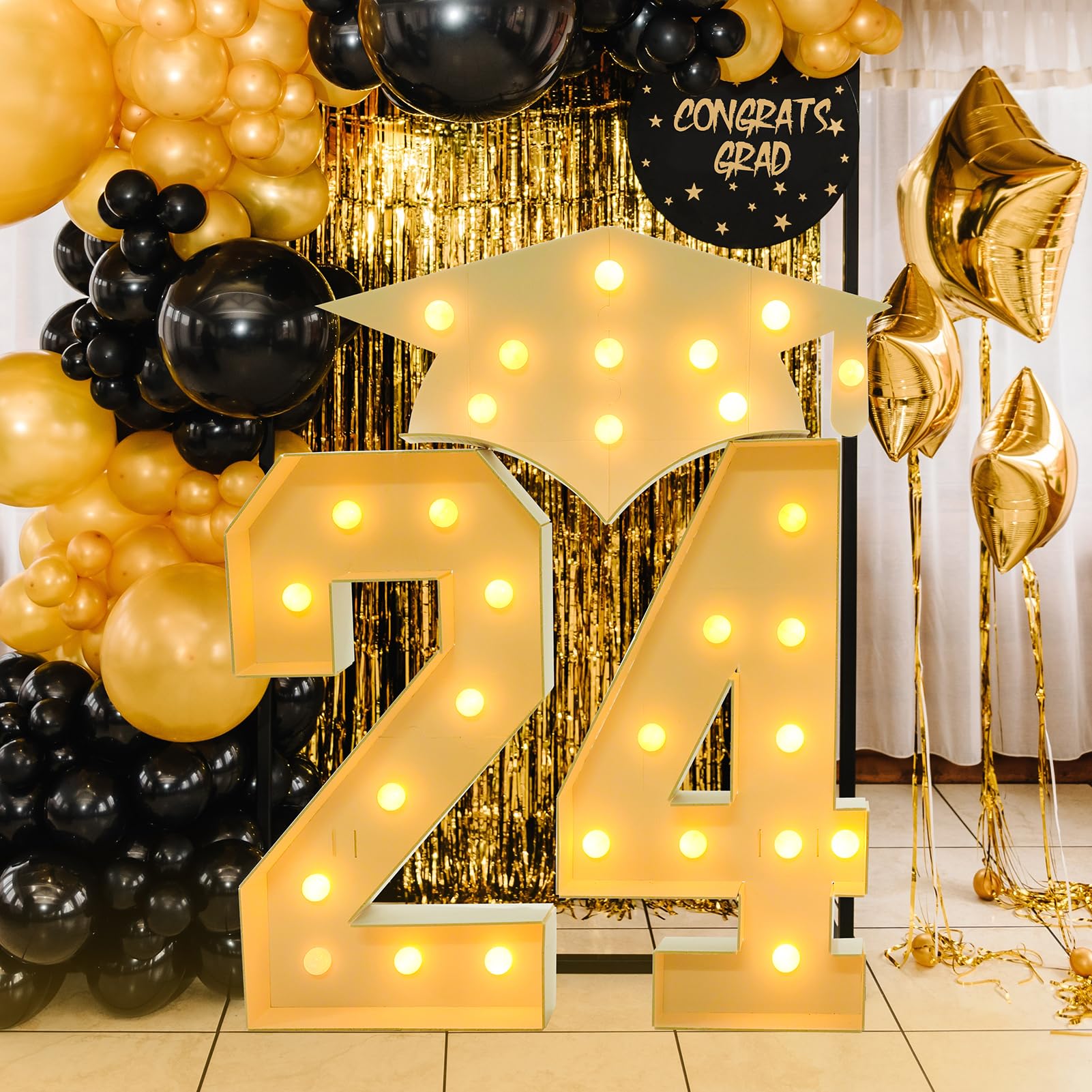 Snapklik.com : Graduation Decorations 2024 Party Numbers: 4.5FT ...