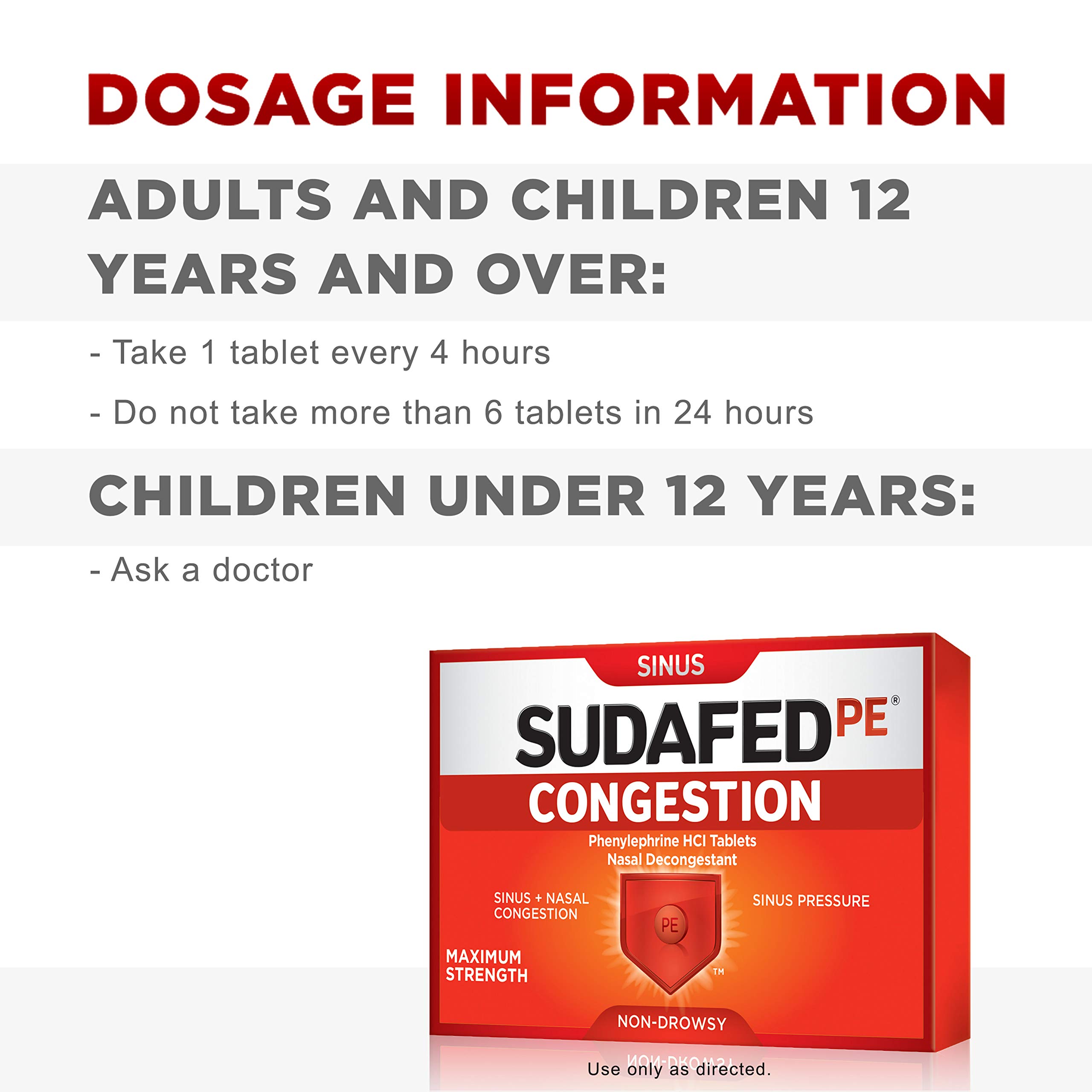 Buy Sudafed PE Sinus Congestion Maximum Strength Non-Drowsy ...