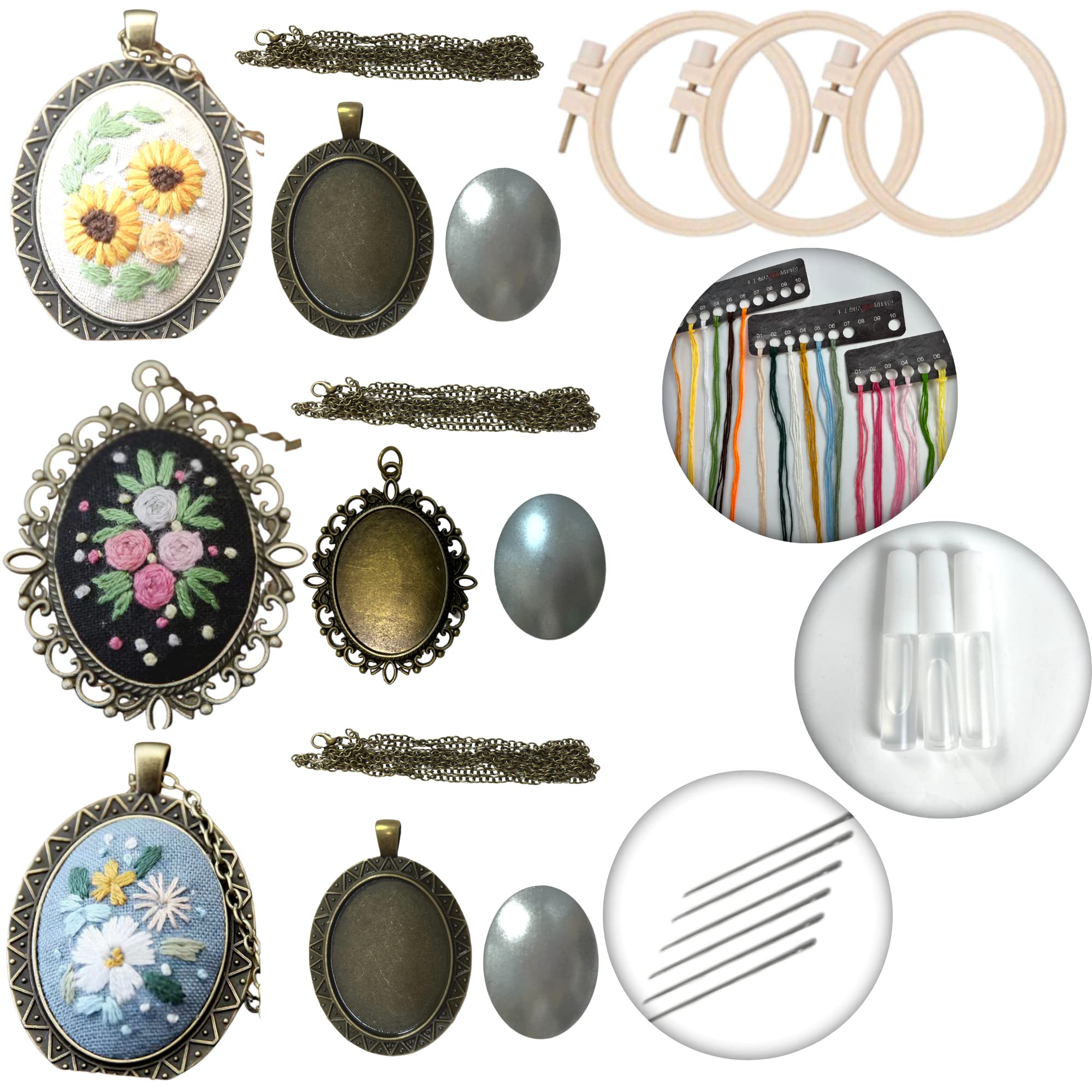 Amazon.com: THINNGEN Embroidery Kit for Beginners Hand Embroidery Kit 3 ...