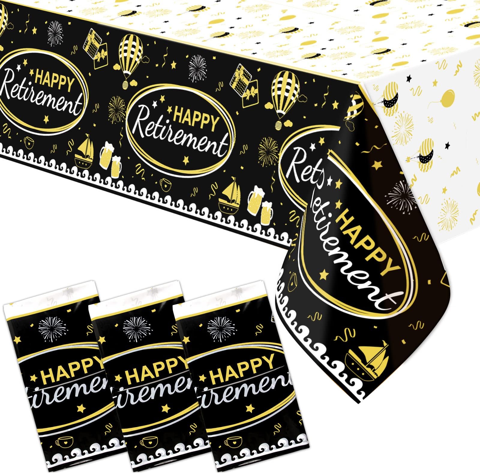 Amazon.com: Sparkle and Bash Happy Retirement Party Table Covers (54 x ...