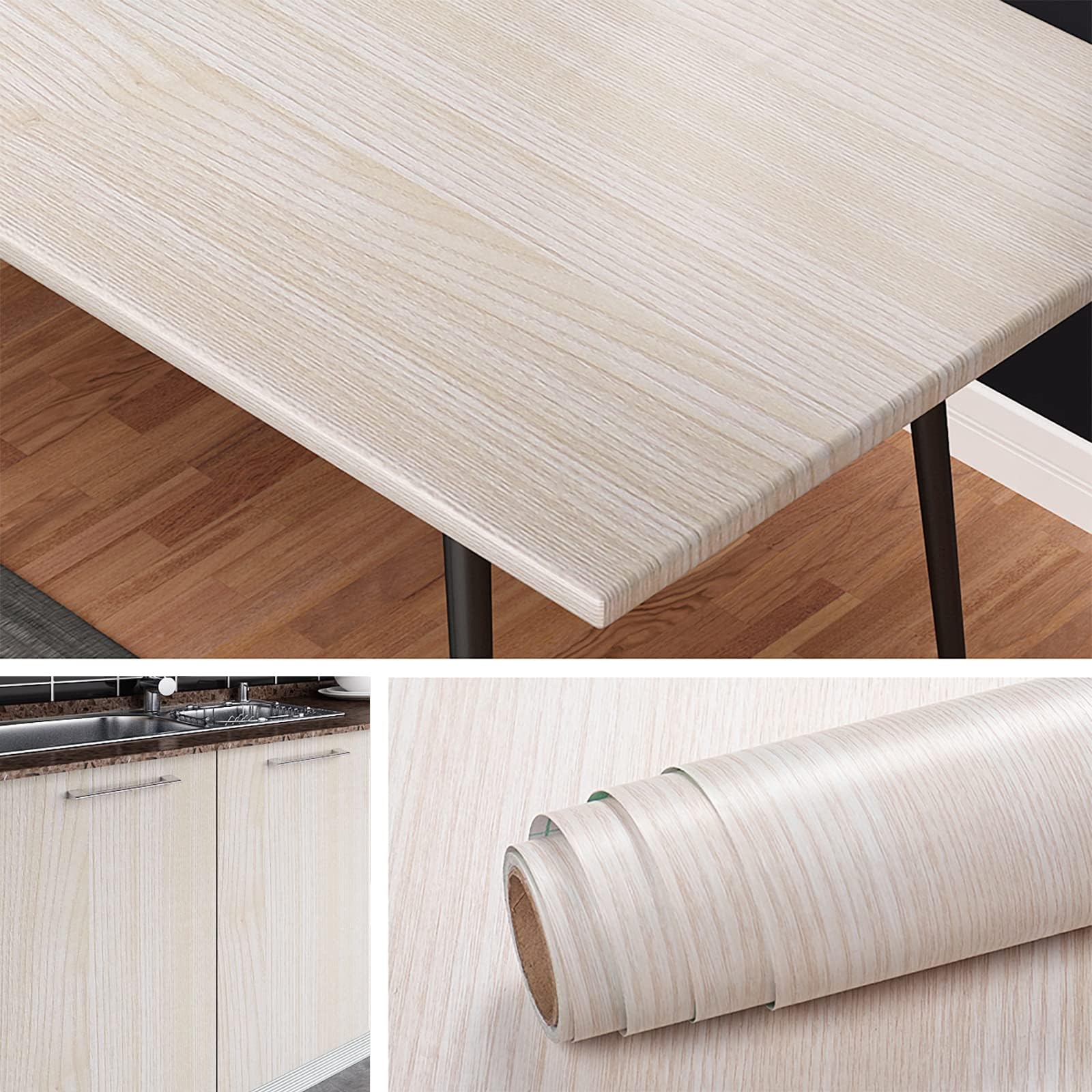 Snapklik.com : 15.8x394 Natural Wood Contact Paper For Countertops ...
