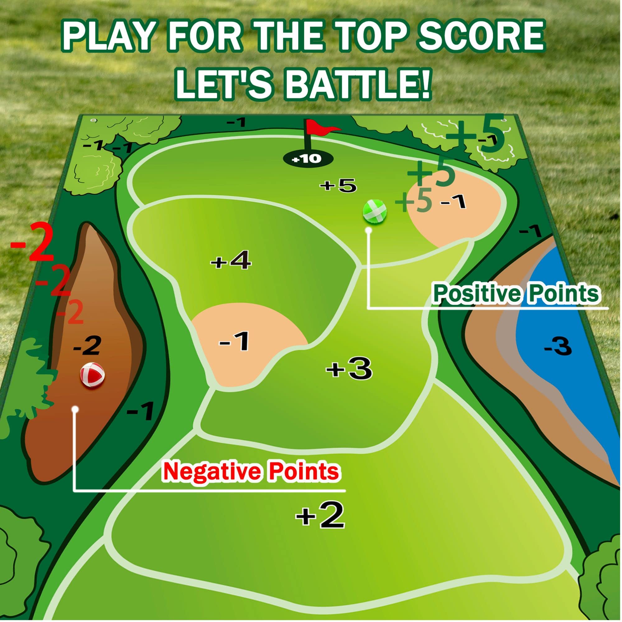 Snapklik.com : Golf Chipping Game, 6x4 Ft Felt Fabric Target Mat, Golf ...