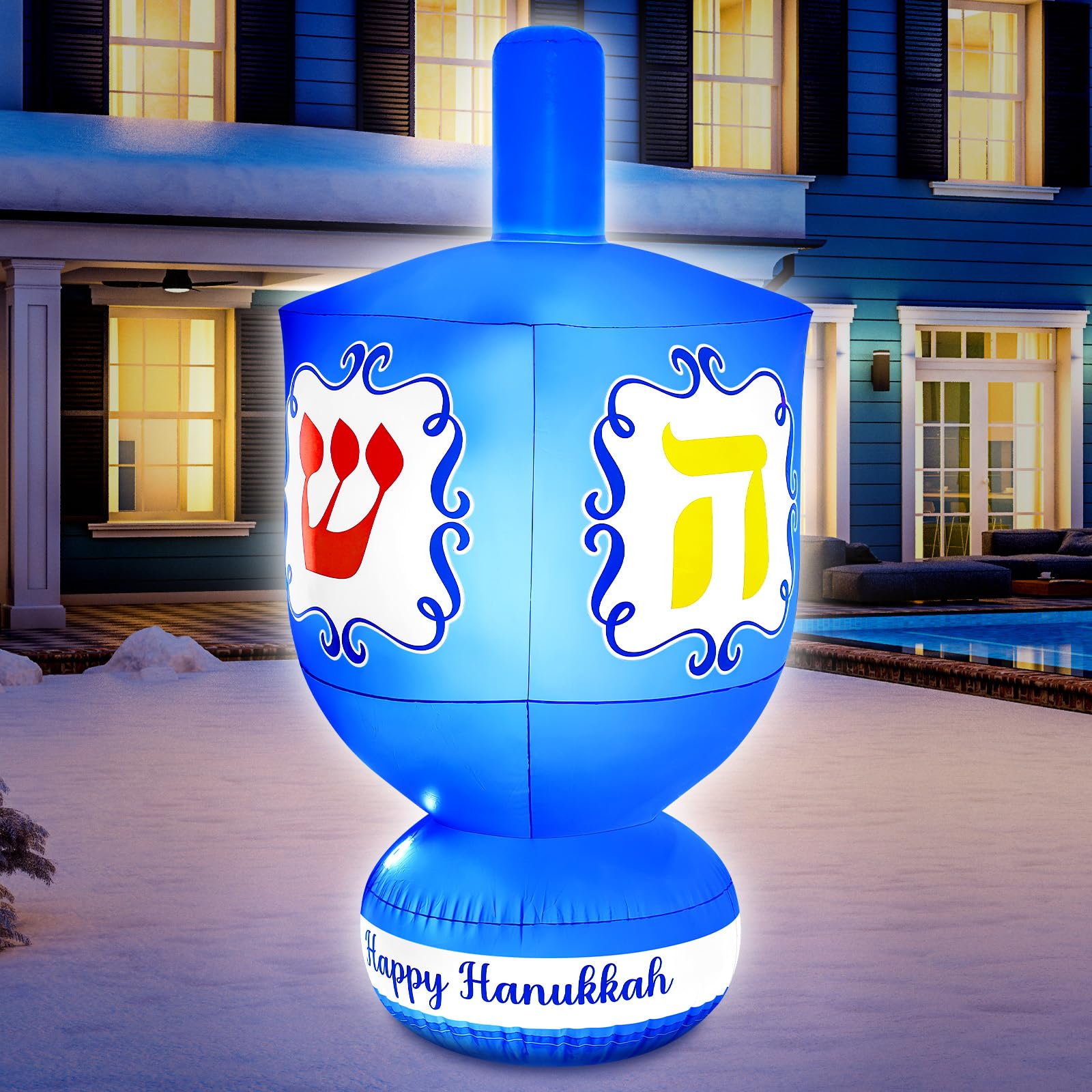 Amazon.com: Kasyat 2 Pcs 6 ft Giant Inflatable Hanukkah Dreidel Outdoor ...